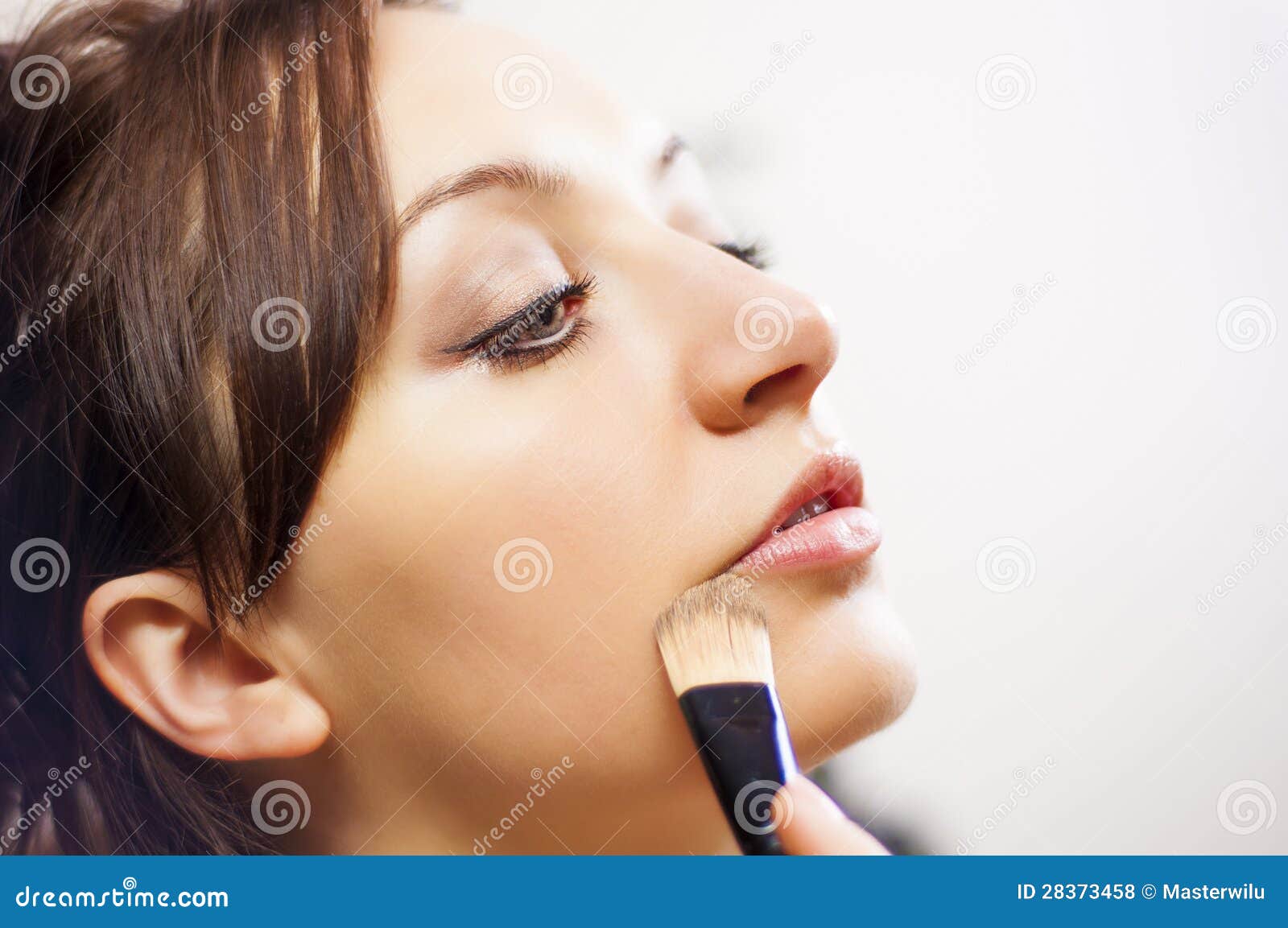 Girl making up stock photo. Image of hairstyle, lady - 28373458