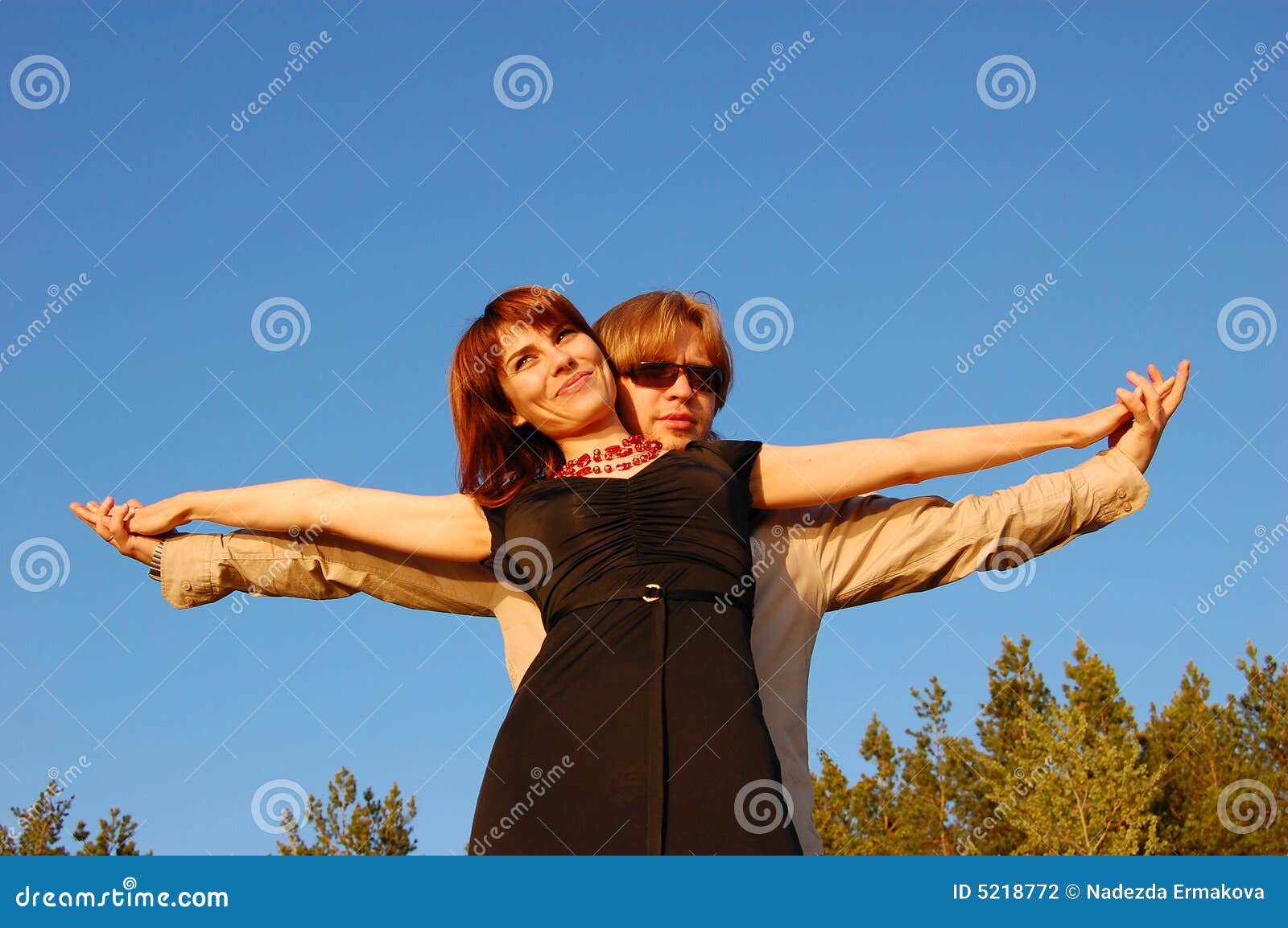 Girl and man stock photo. Image of girl, flying, bloke - 5218772
