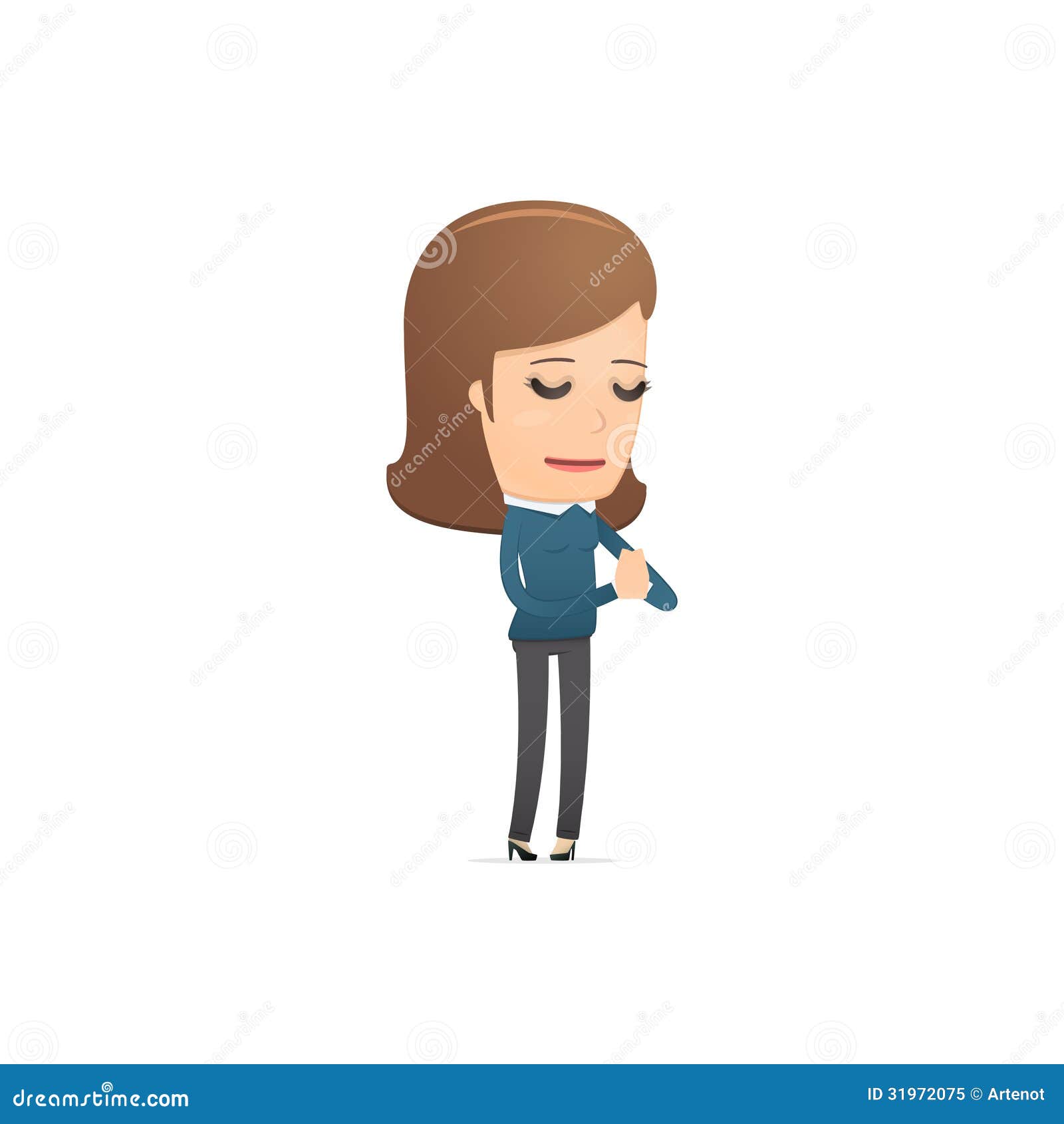 Girl Manager, Suitable for Use in Dialogues with Stock Vector ...