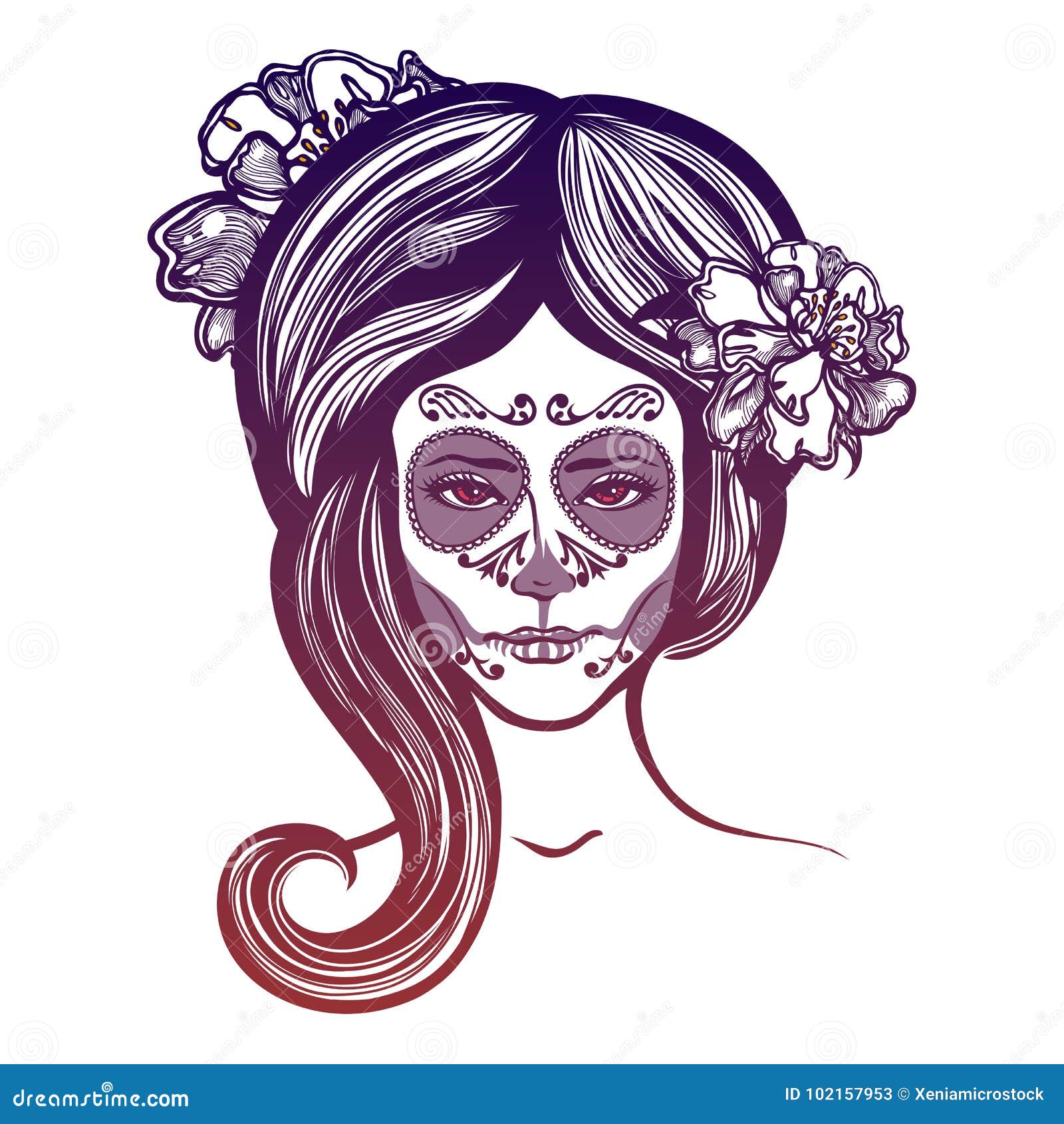 Girl Holiday Make Up Stock Illustrations 598 Girl Holiday Make Up