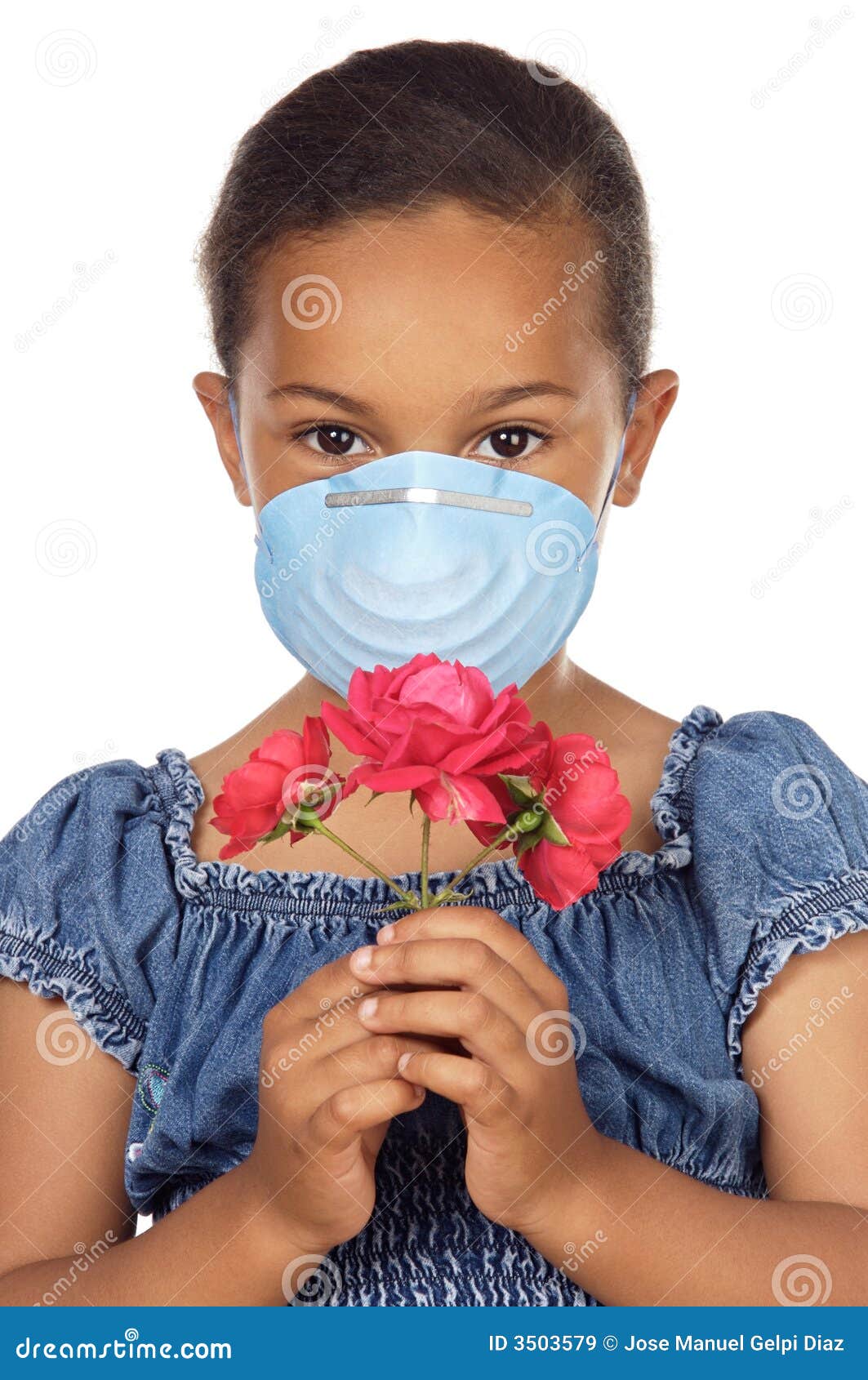 Girl with mask stock image. Image of help, asthma, cold - 3503579