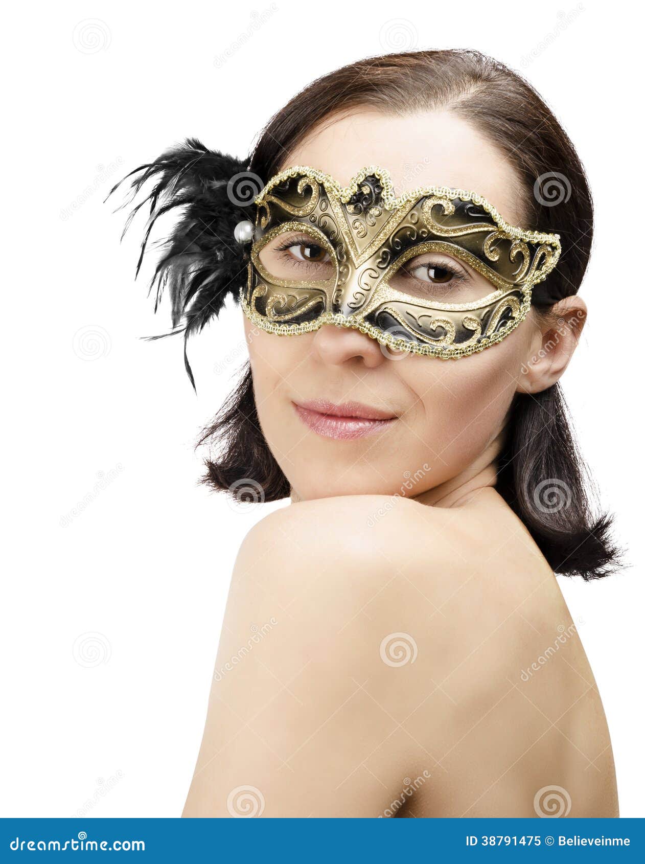 Girl in mask carnival stock image. Image of glamour, mask - 38791475