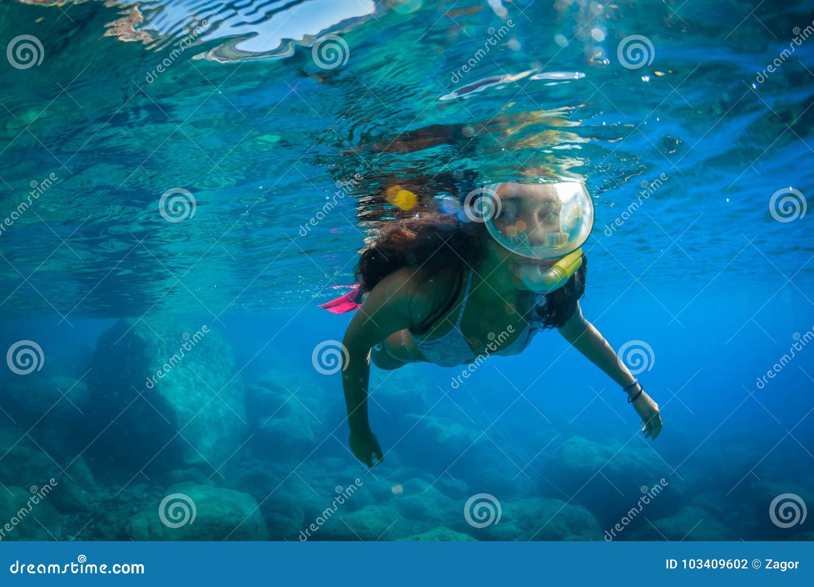 Exploring underwater stock photo. Image of adventure - 103409602