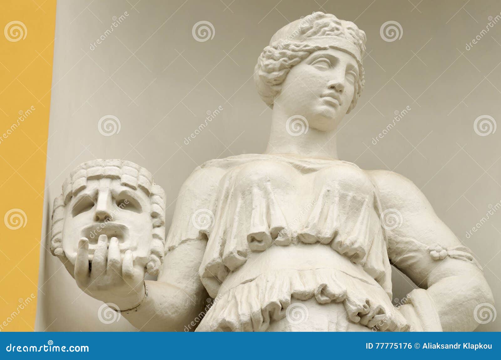 The Girl with the Mask from Plaster. Stock Photo - Image of female ...