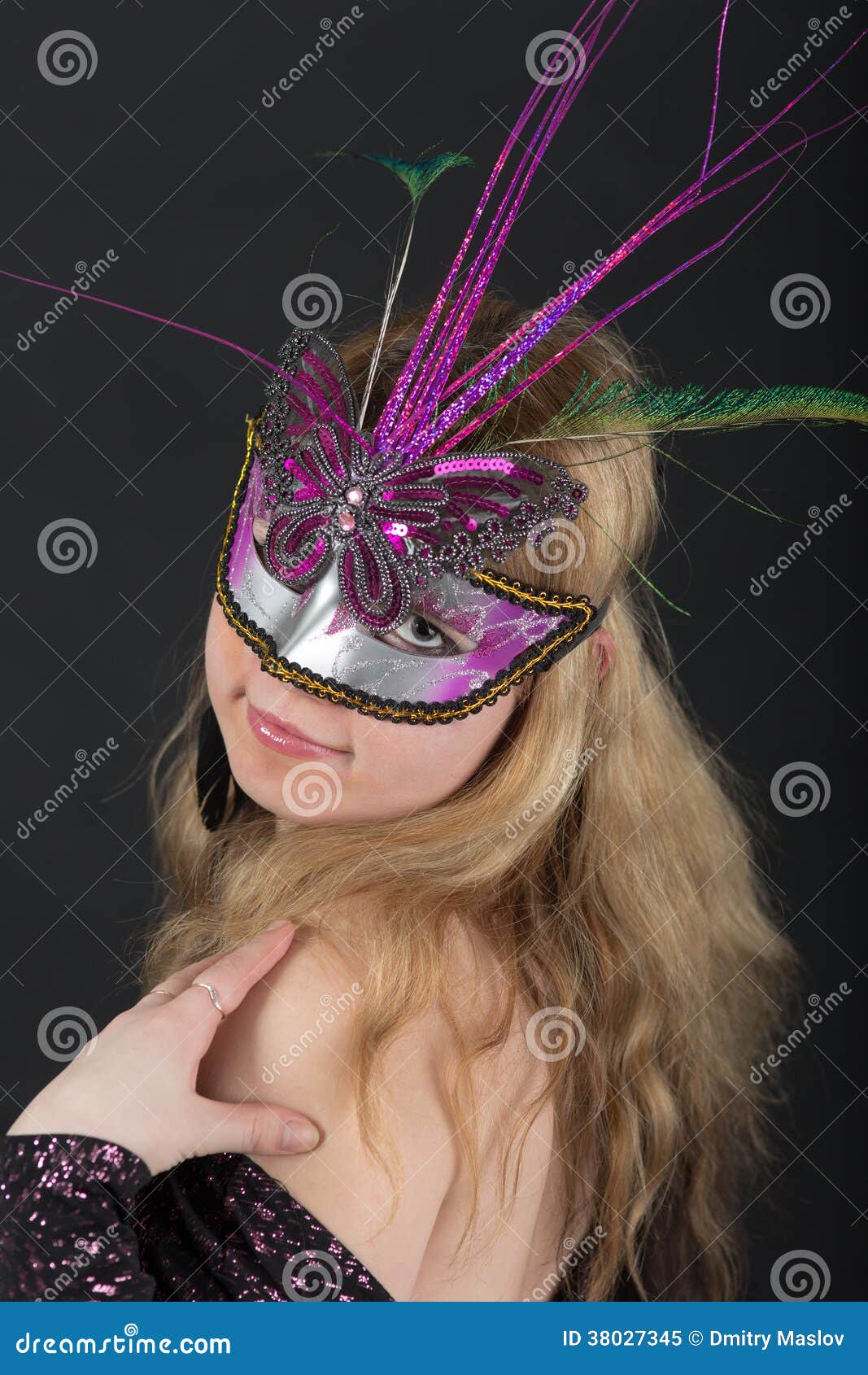 Girl in a mask stock image. Image of sensuality, color - 38027345