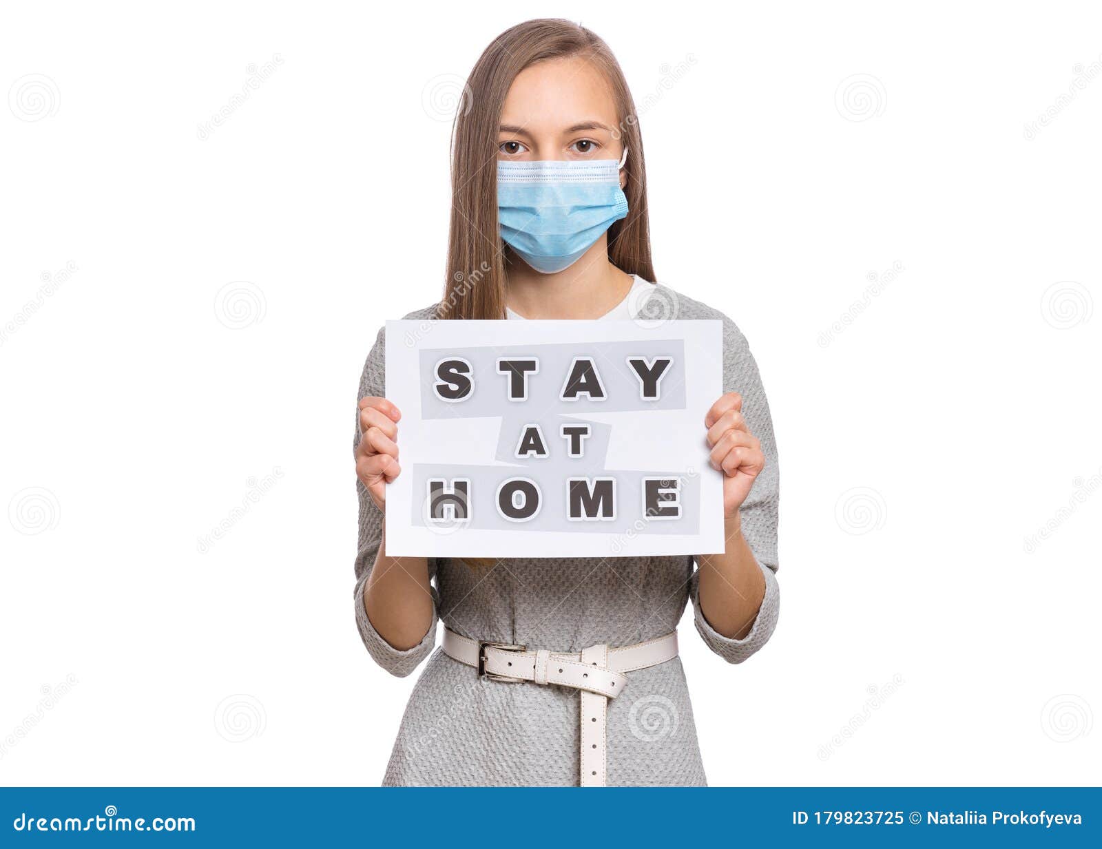 Girl In Mask Stay Home Stock Image Image Of Pollution 179823725