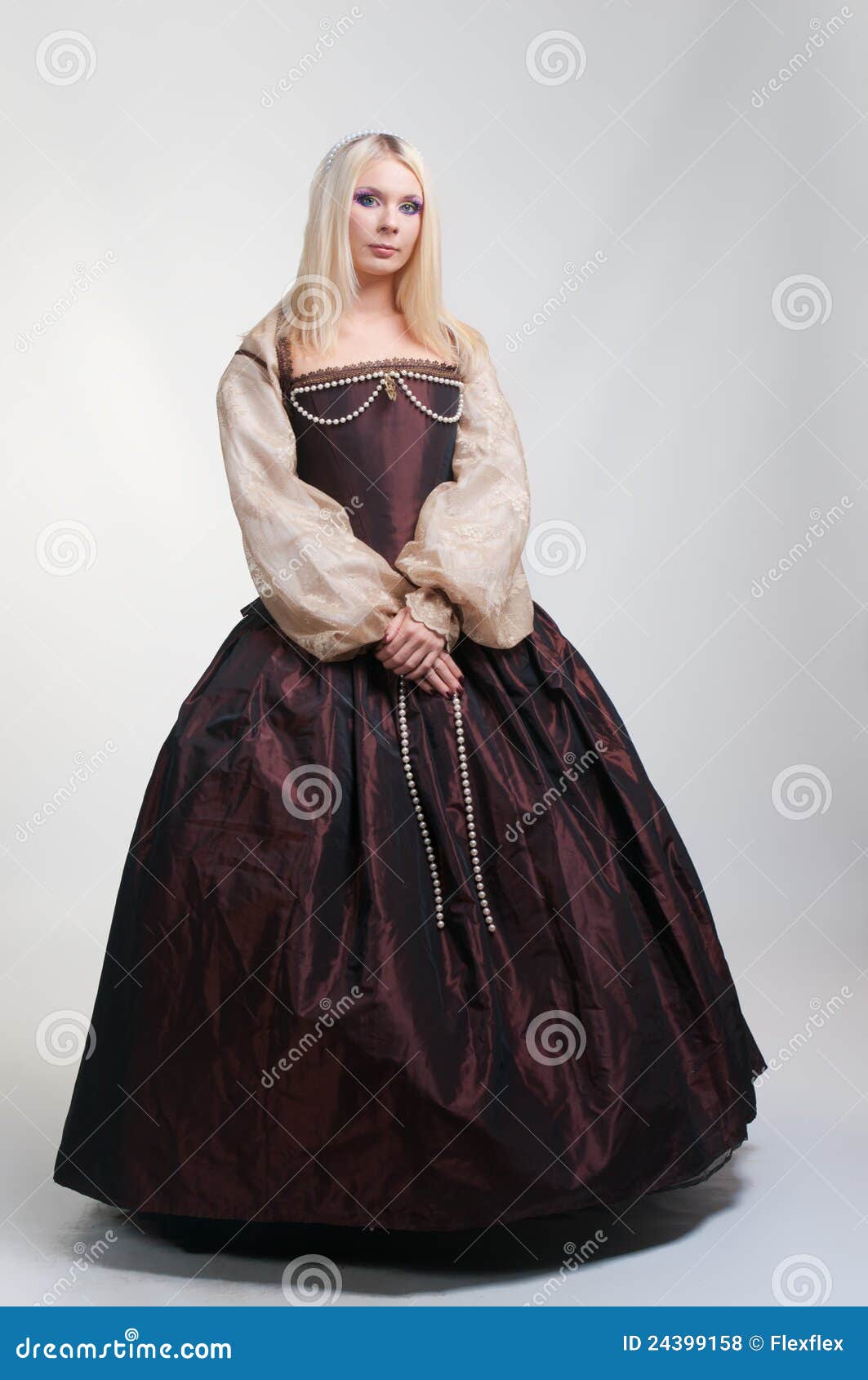 Girl in medieval dress stock photo. Image of style, female - 24399158
