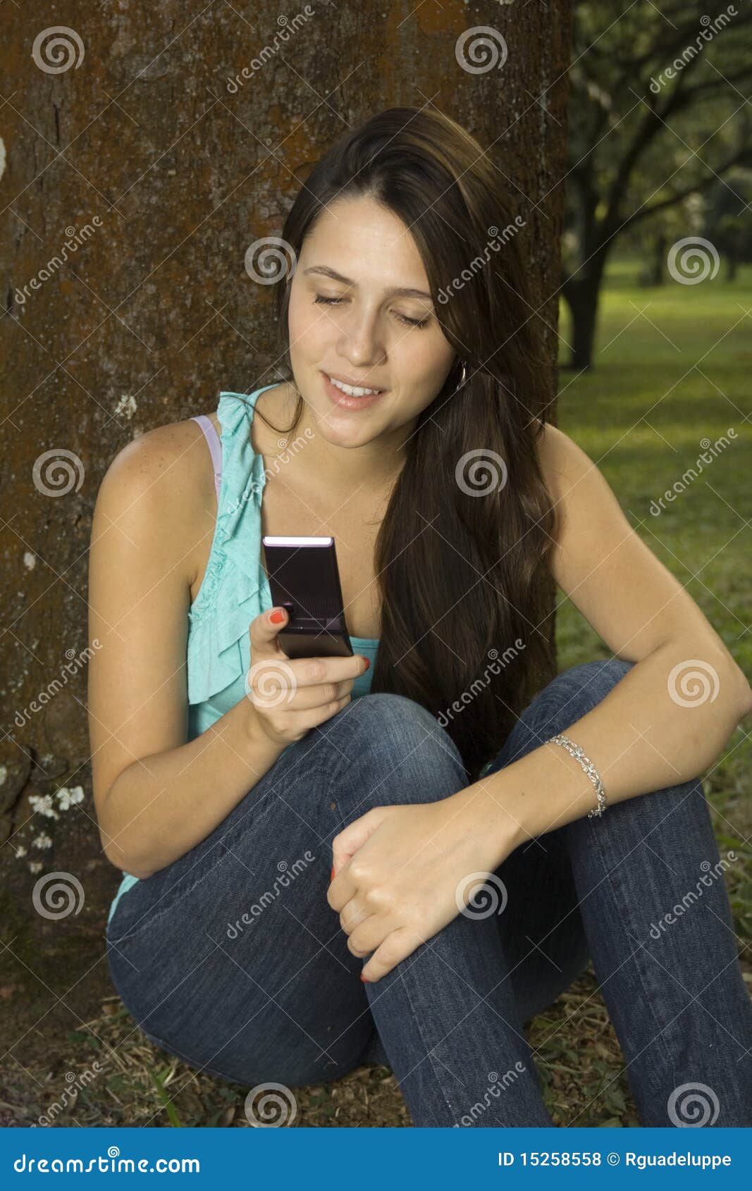Girl Messaging with Cellphone Stock Photo - Image of women, writing ...