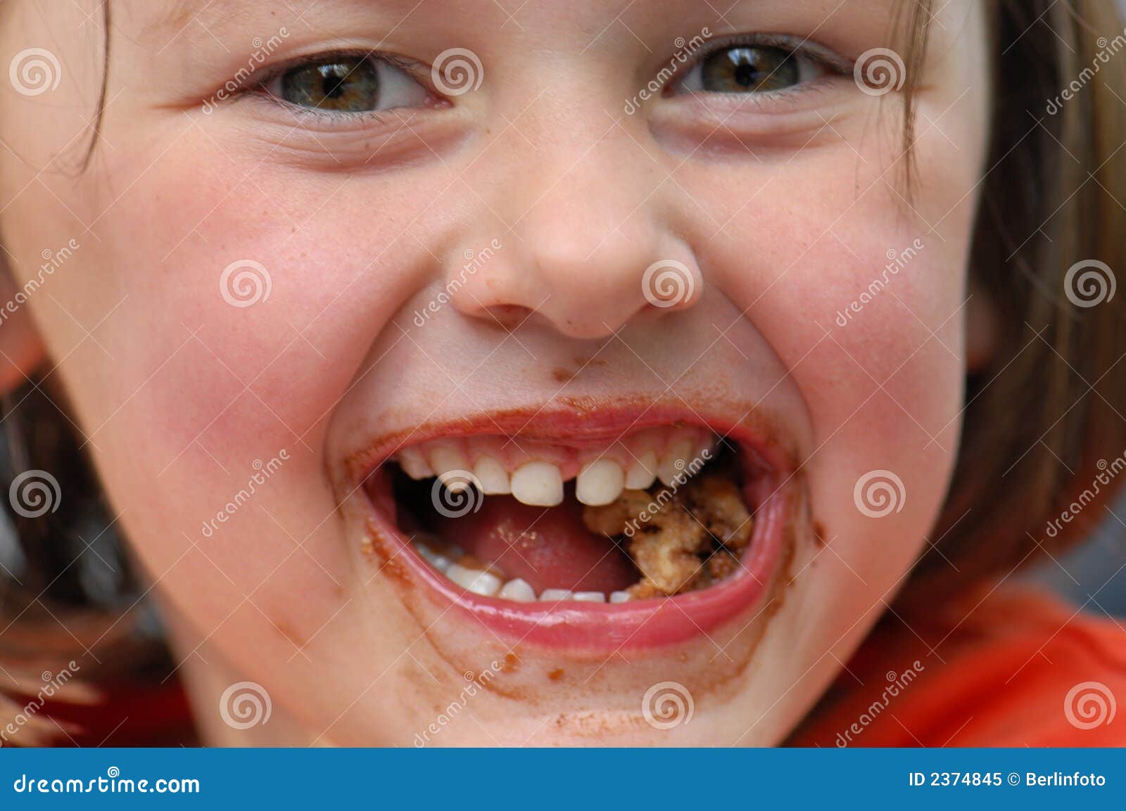Girl with Messy Face stock image. Image of young, face - 2374845