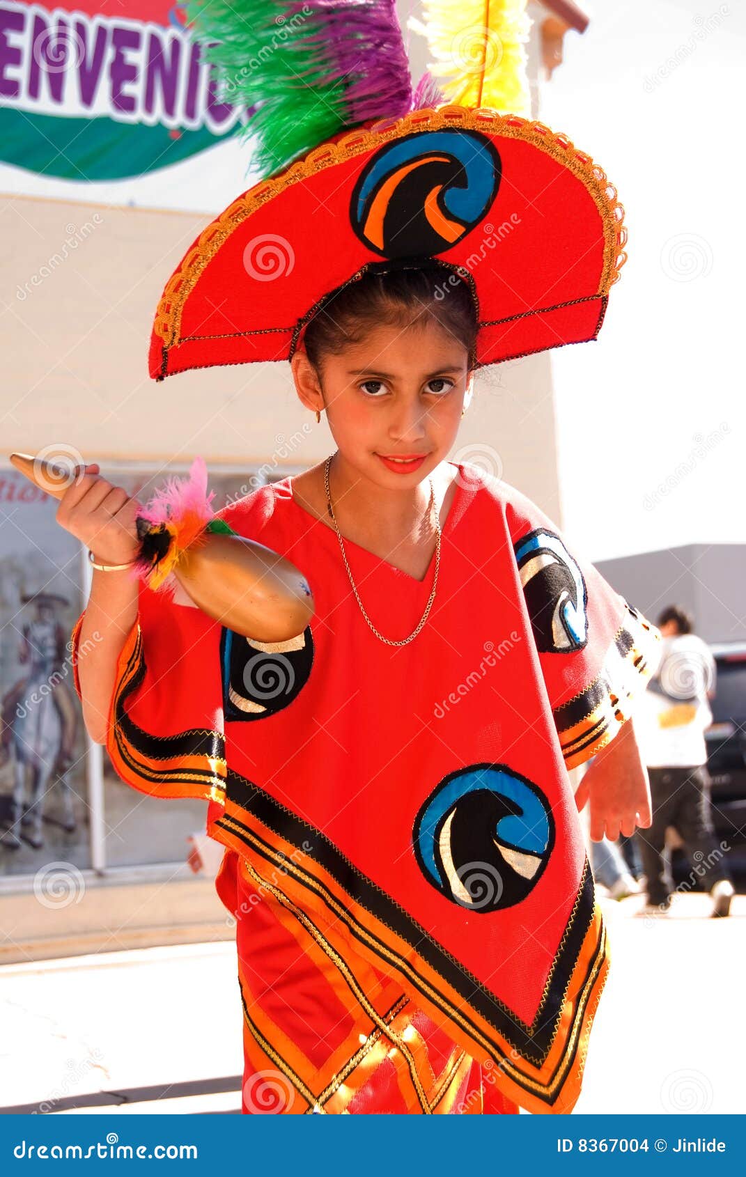 Girl in Mexican costume stock photo. Image of days, charro - 8367004