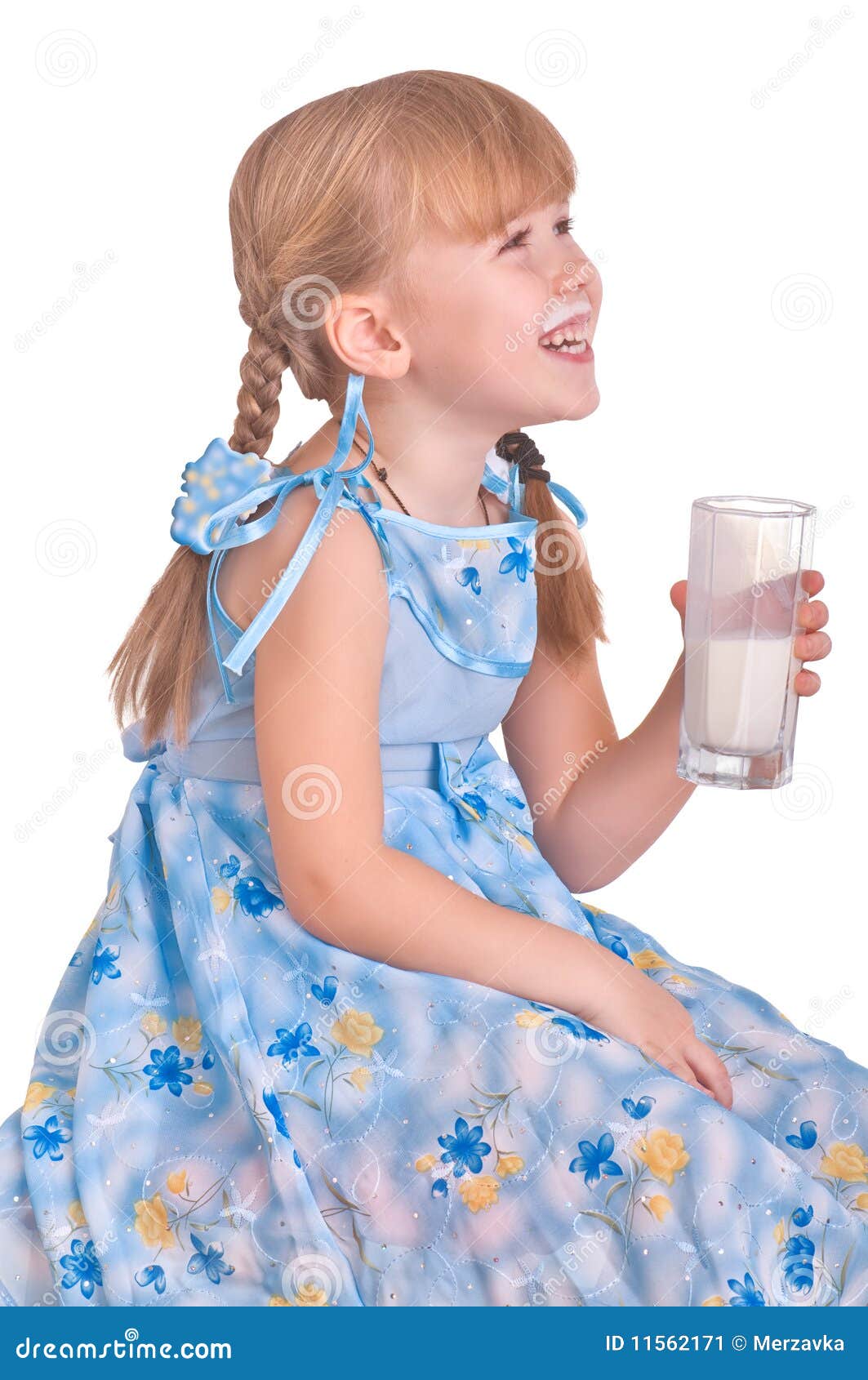 Girl with milk stock image. Image of drink, product, girl - 11562171