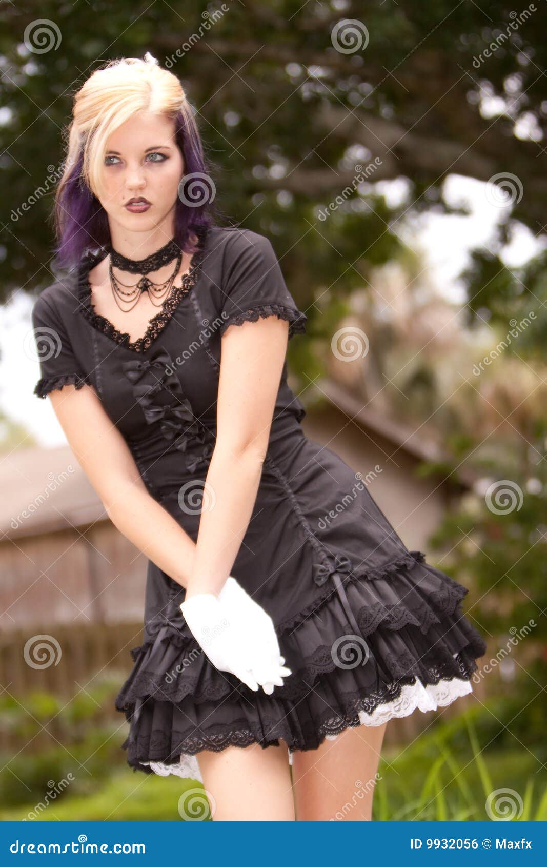 Girl in mini dress stock photo. Image of lush, goth, style - 9932056
