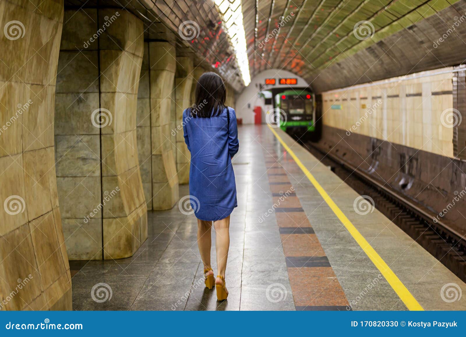 Girl Missed the Train on the Subway Editorial Image - Image of motion ...