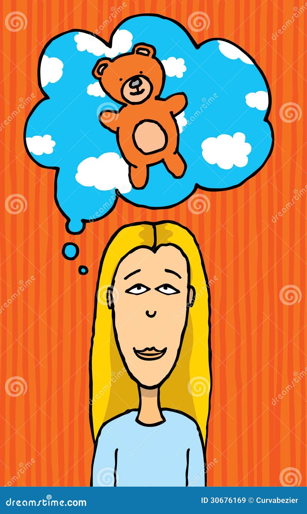 Girl Missing Her Teddy Bear Stock Illustration - Illustration of lost ...