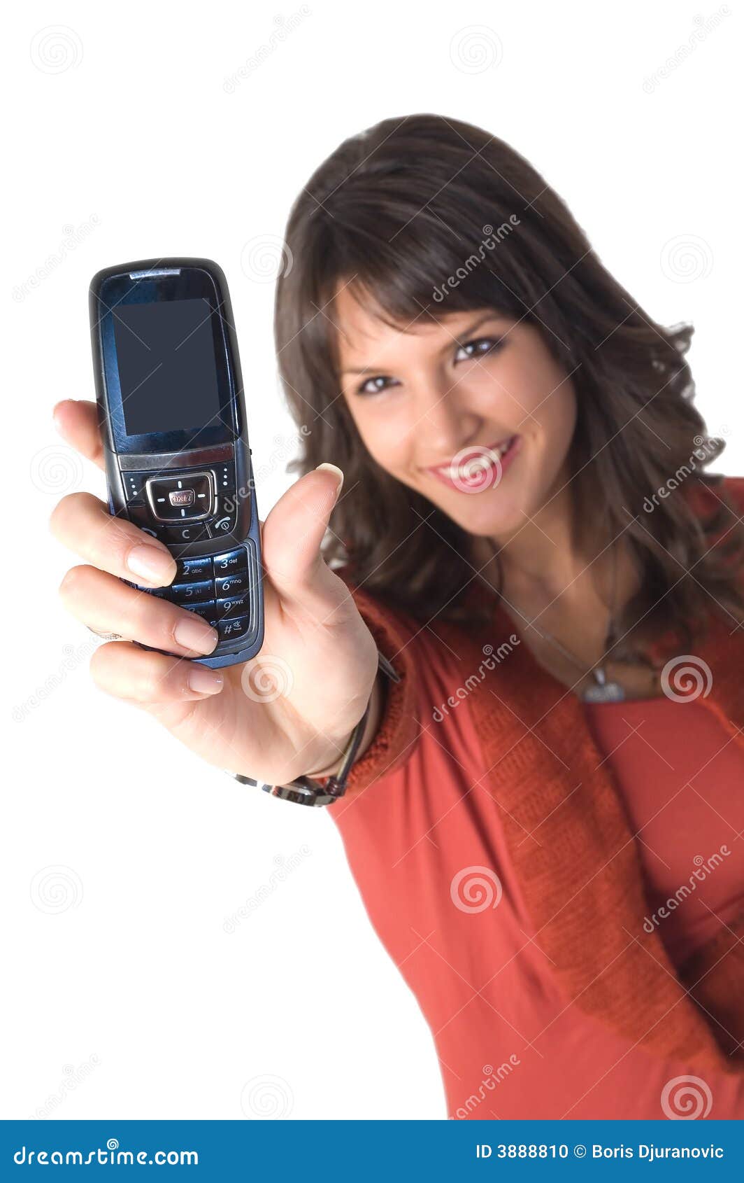 Girl with mobile phone stock photo. Image of female, phone - 3888810