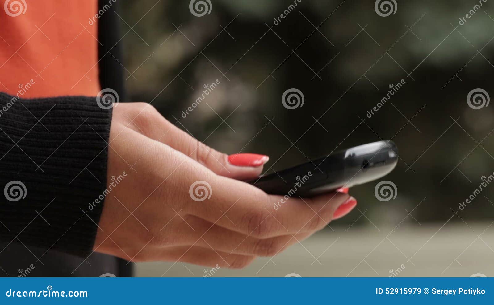 Girl with a mobile phone stock video. Video of communication - 52915979