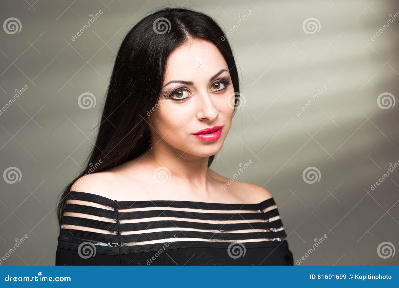 Girl Model with Shadow from the Blinds Stock Image - Image of ...