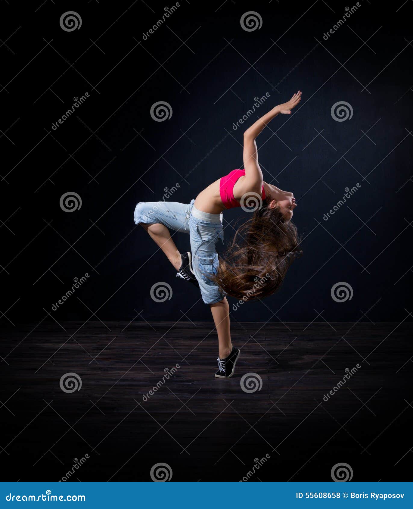 Girl Modern Dancer (normal Version) Stock Photo - Image of cheerful ...