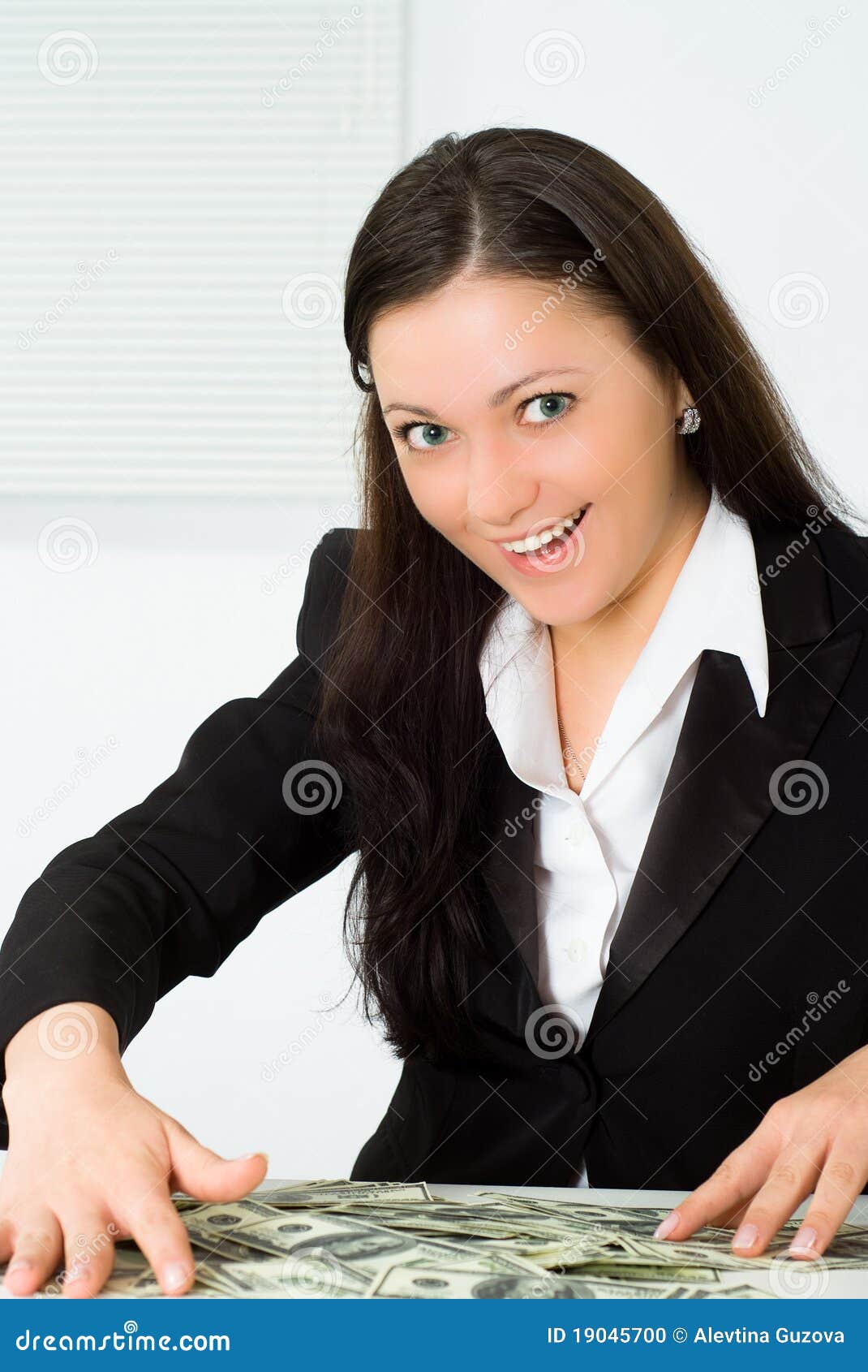 Girl and money stock photo. Image of money, casual, businesswoman ...