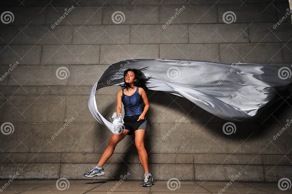 Girl in Motion 8 stock image. Image of jumping, leap, girl - 6074011