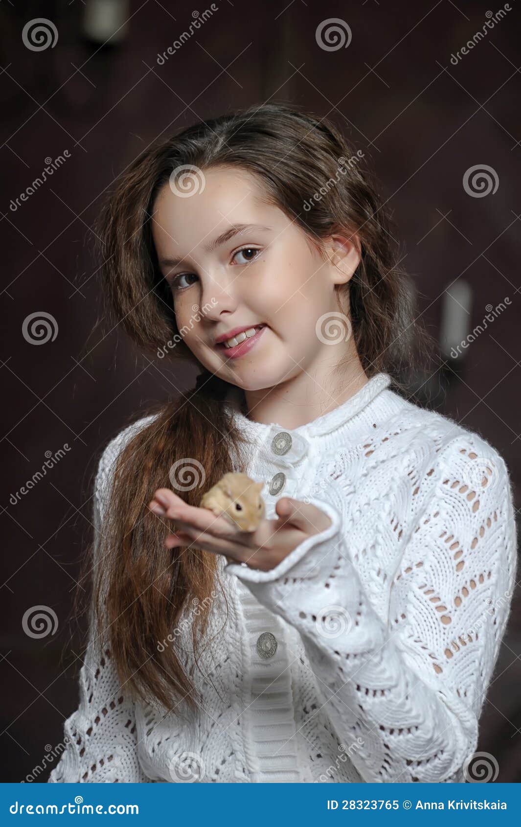 Girl with a mouse stock image. Image of animal, hamster - 28323765