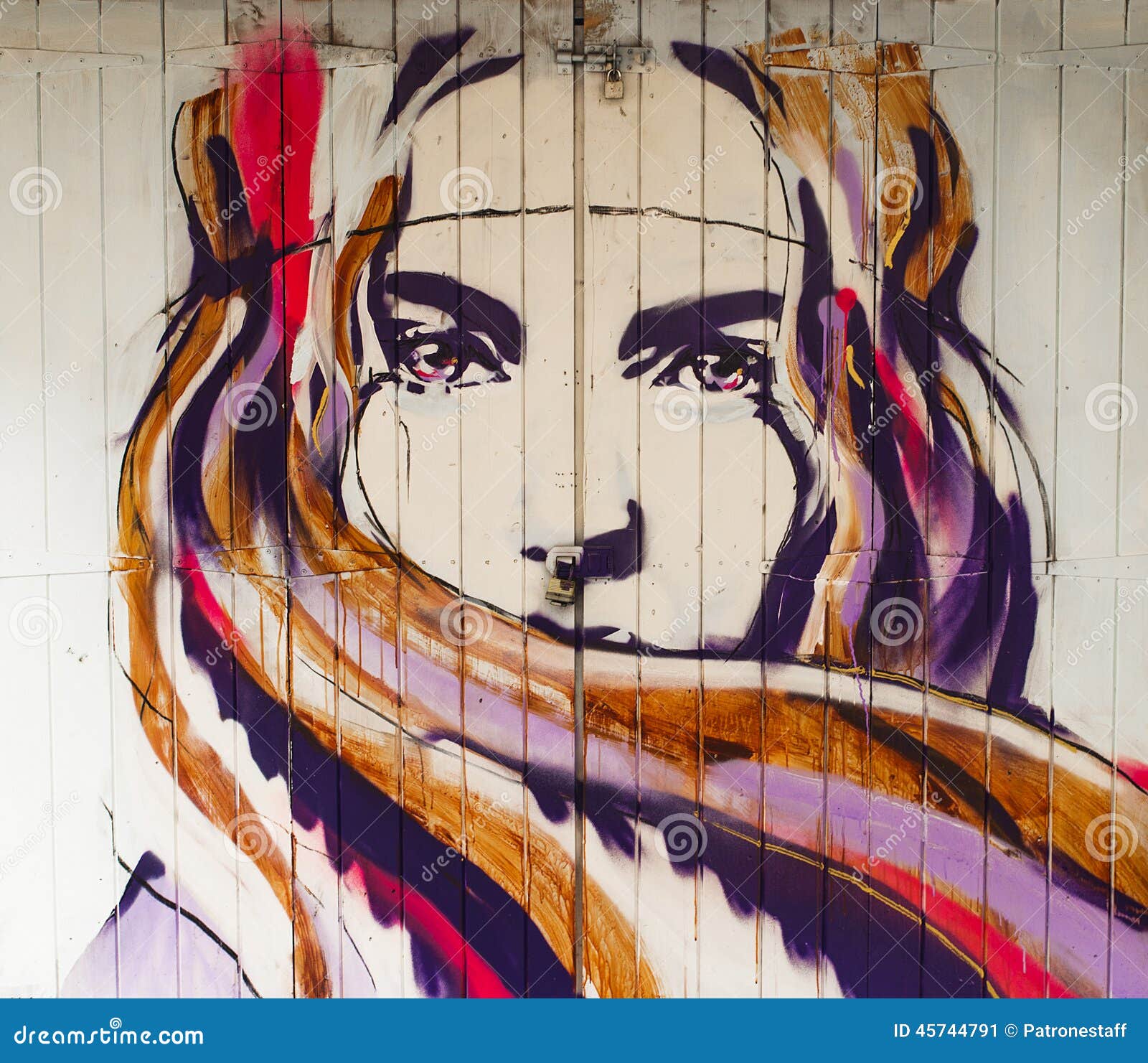 Girl mural in Camden Town editorial photo. Image of street - 45744791