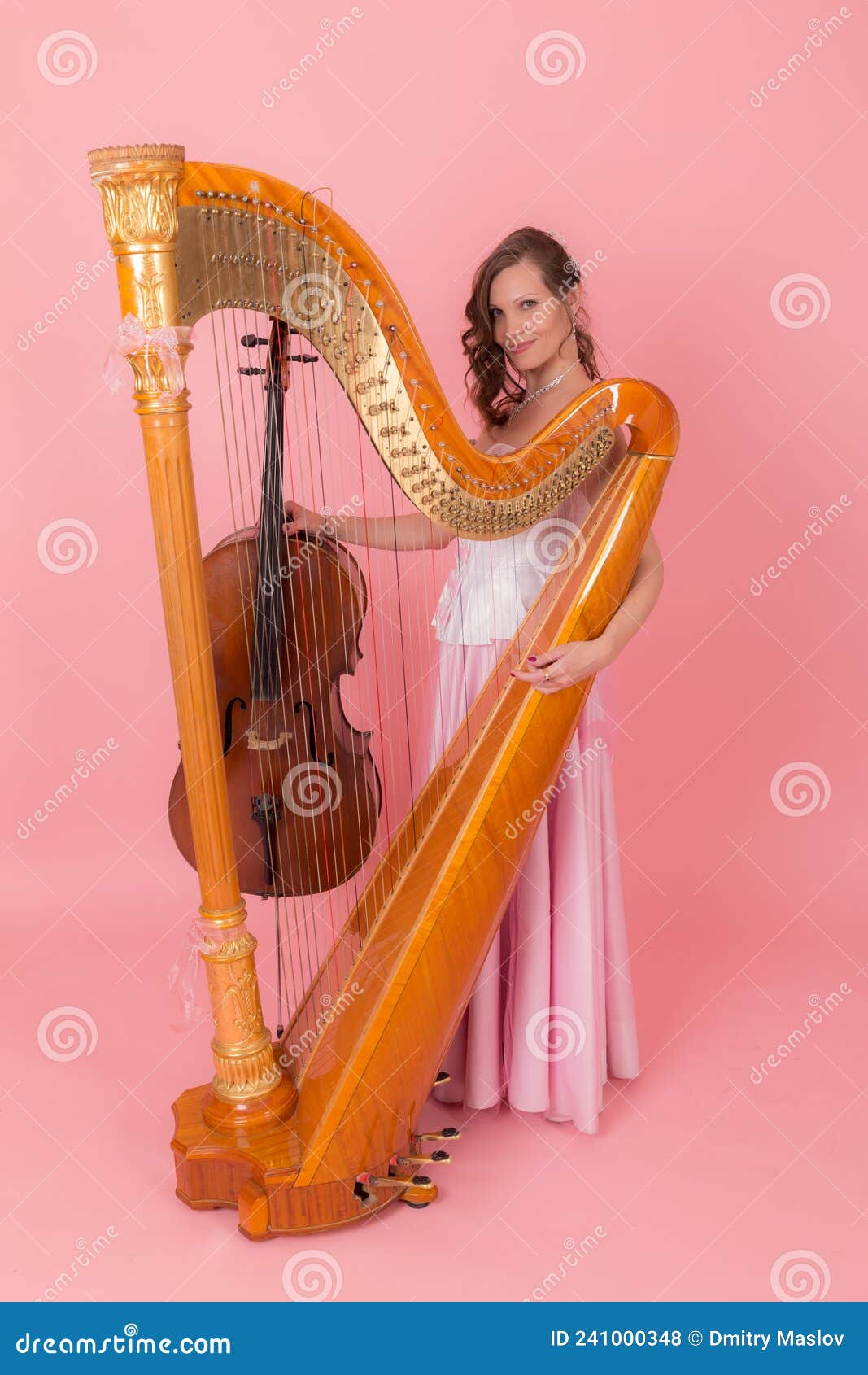 Girl with Musical Instruments Stock Photo - Image of instrument ...