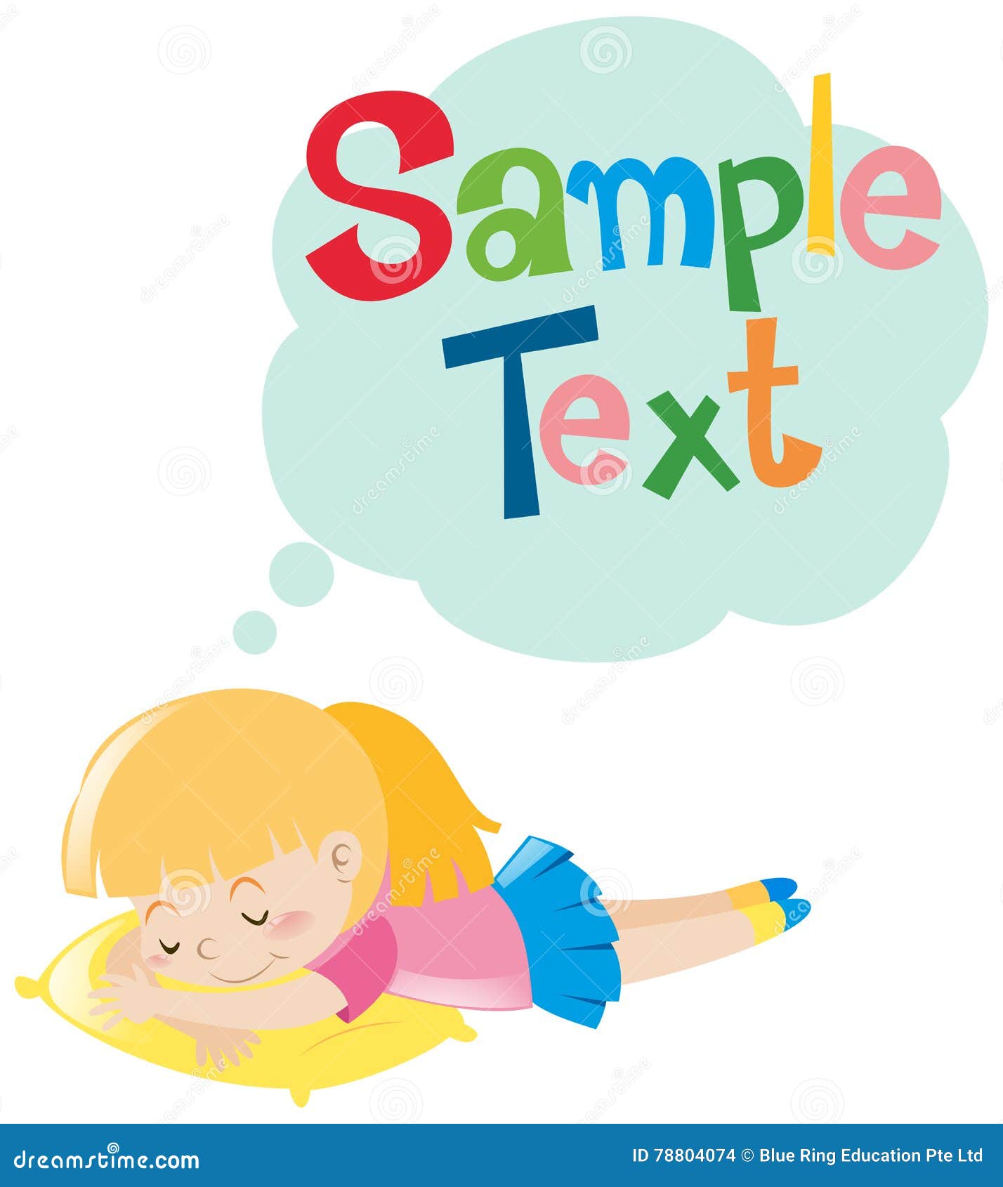 Napping Girl, Sleeping Child Vector Cartoon Character | CartoonDealer ...