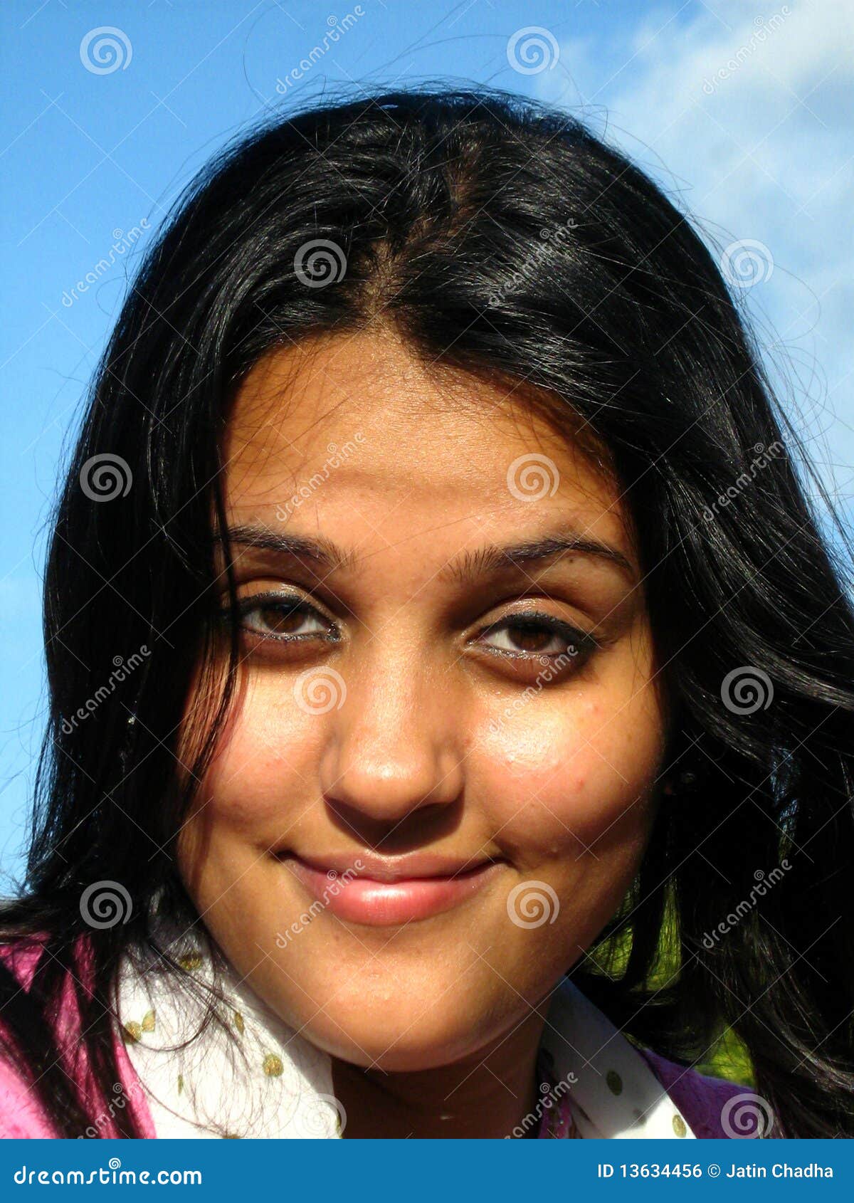 Girl with Naughty Expressions Stock Photo - Image of blue, gorgeous ...