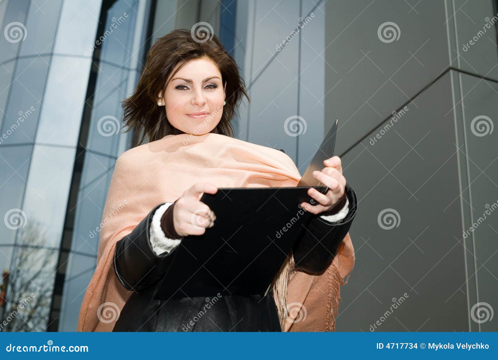Girl near building stock photo. Image of background, office - 4717734