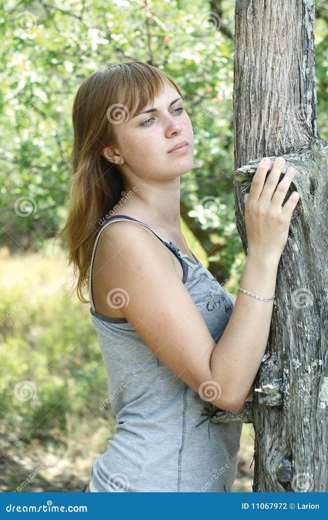 Girl near the tree stock photo. Image of girl, female - 11067972