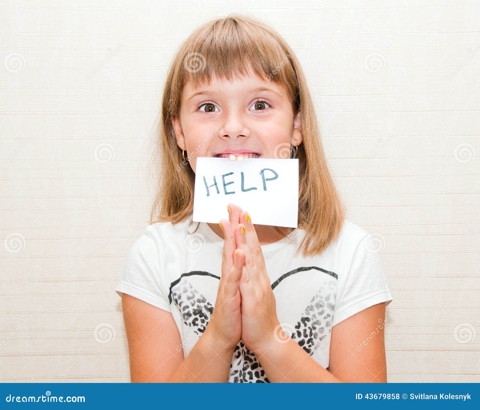 Girl needs help stock photo. Image of expression, cheerful - 43679858