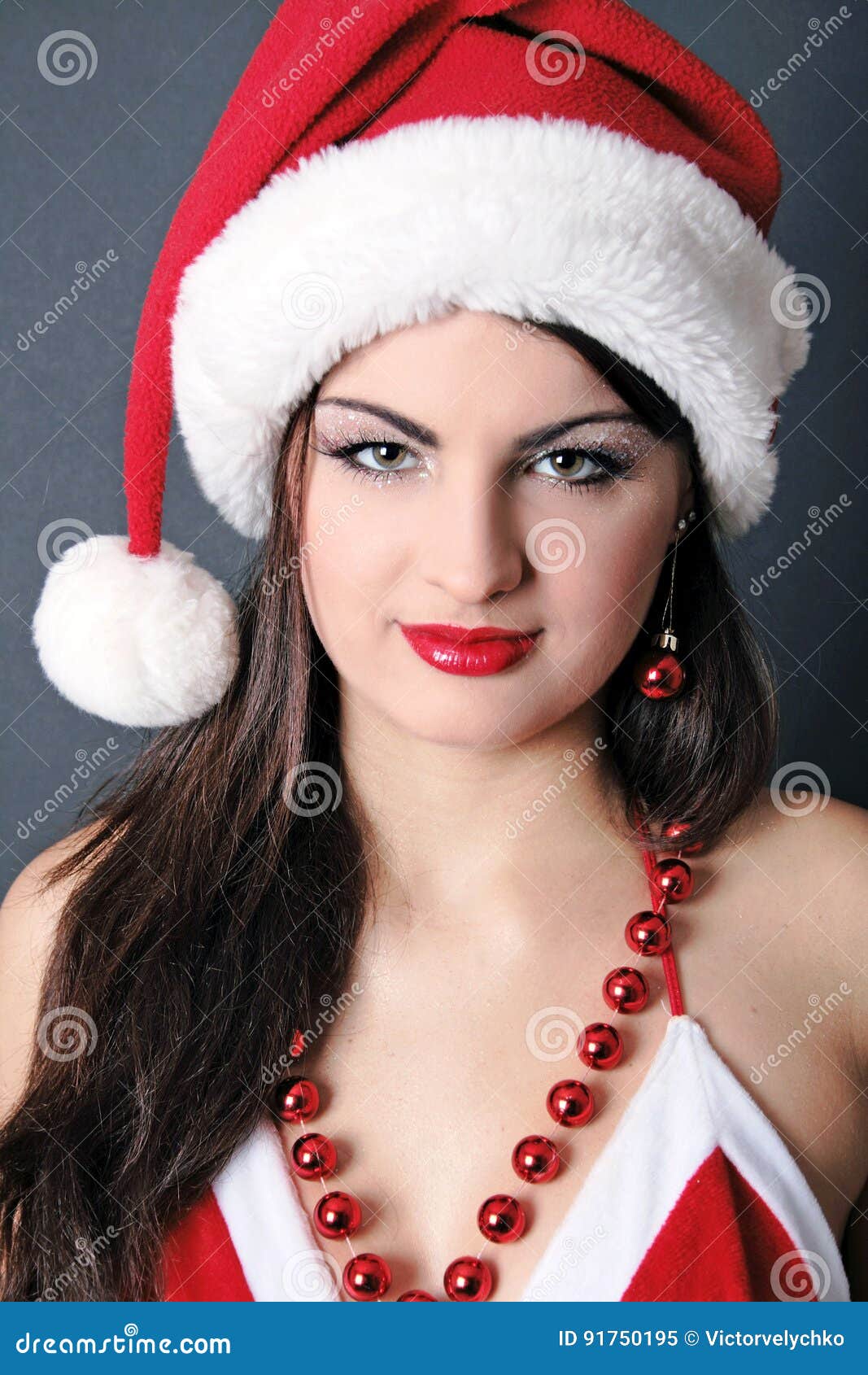 Girl new year stock image. Image of enjoy, smile, model - 91750195