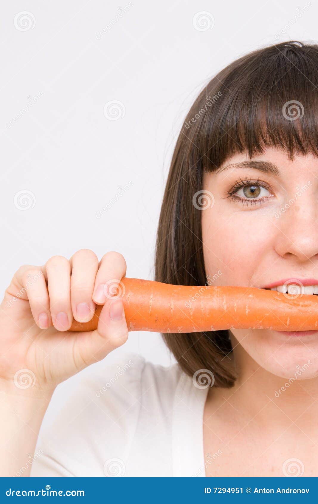 Girl nibble carrot stock image. Image of lifestyle, nutrition - 7294951