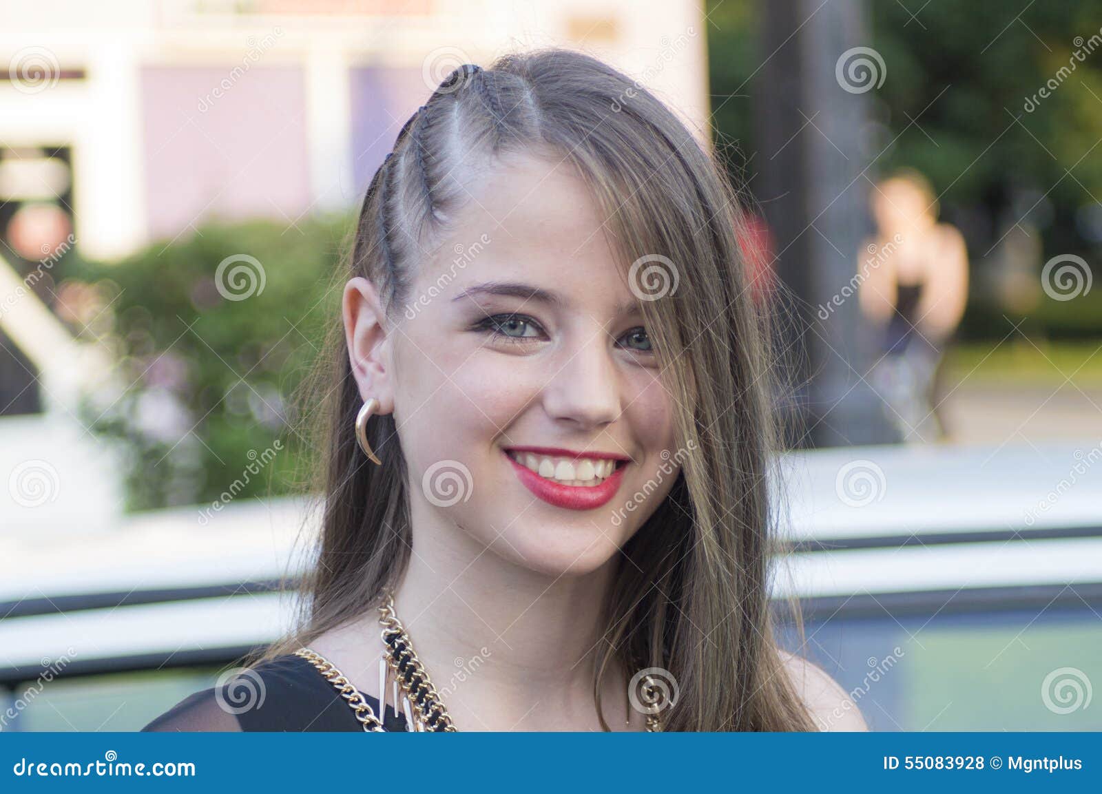 Girl with a nice smile stock photo. Image of haircut - 55083928