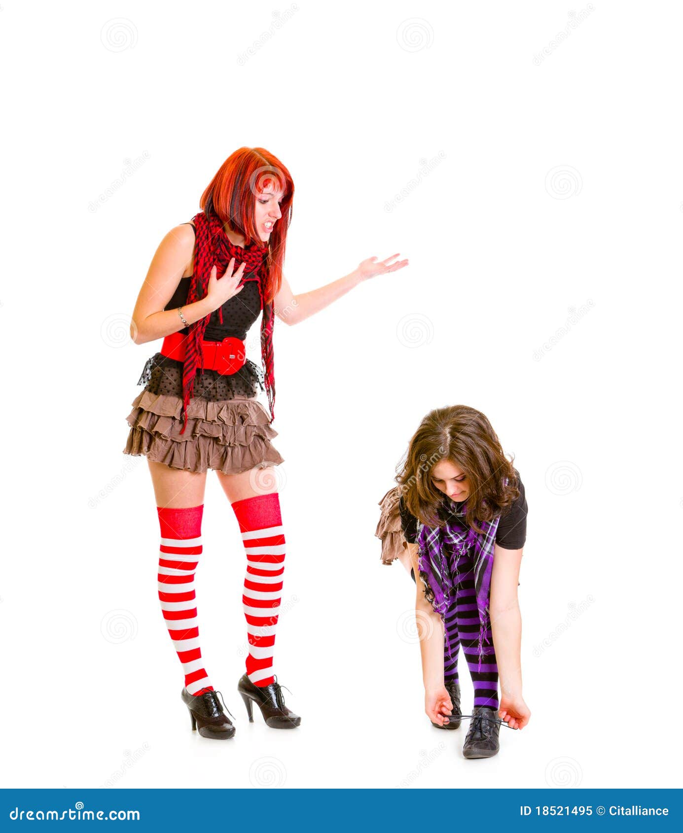 Girl with Not Listening Her Girlfriend Stock Image - Image of beauty ...