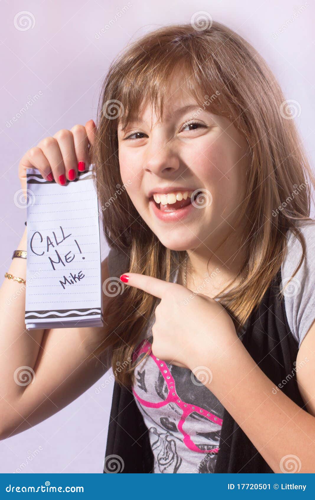 Girl with Note stock image. Image of portrait, romance - 17720501
