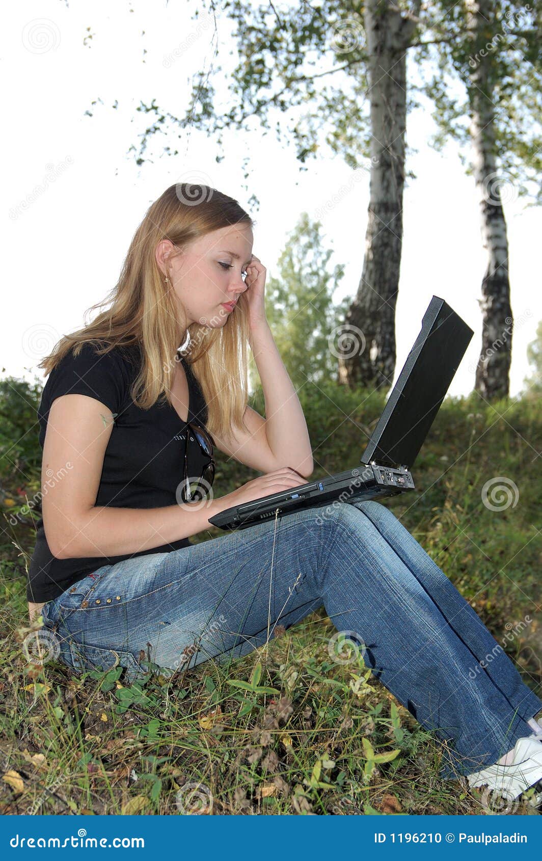 Girl with notebook stock photo. Image of copyspace, relax - 1196210
