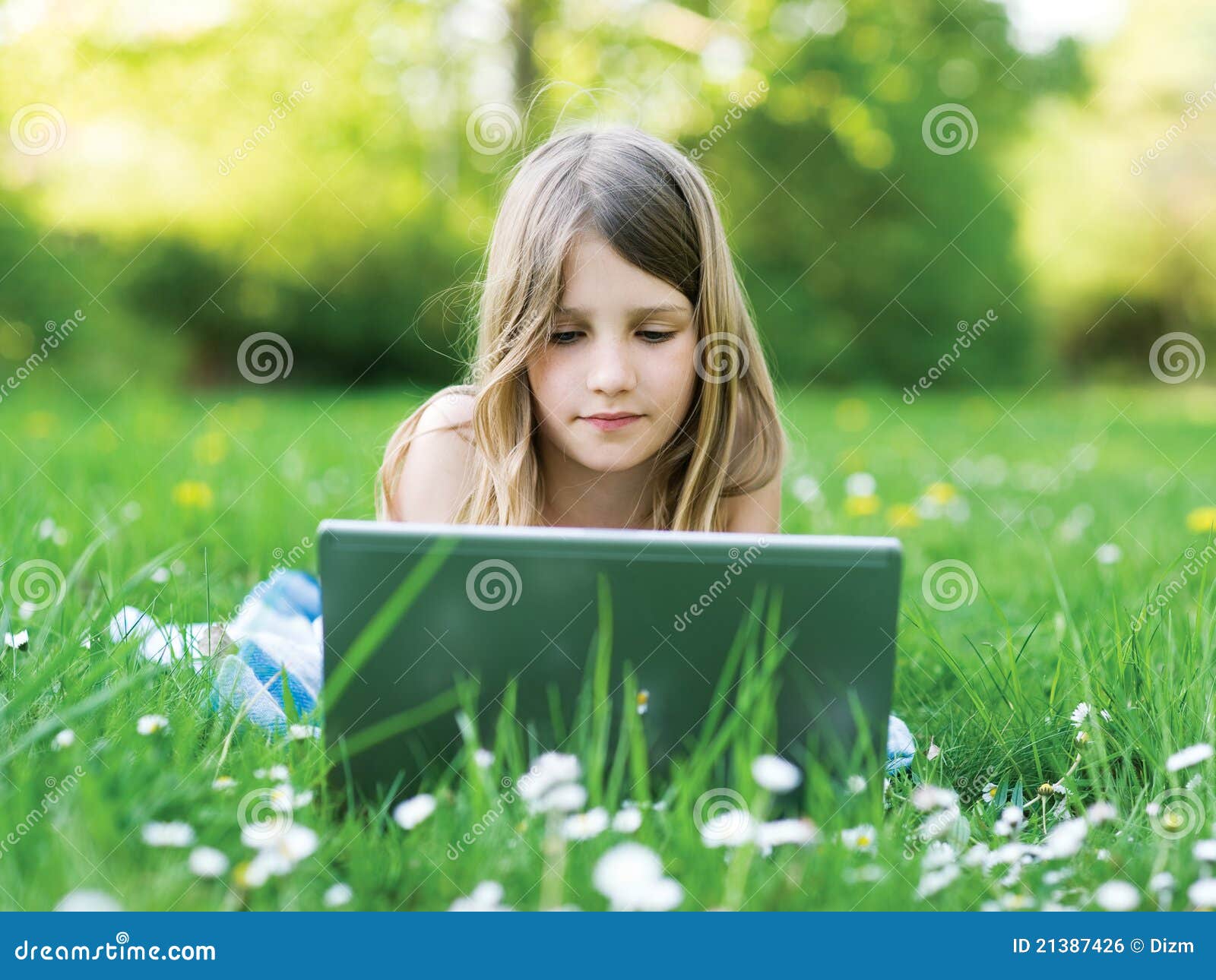 Girl with notebook stock photo. Image of park, little - 21387426