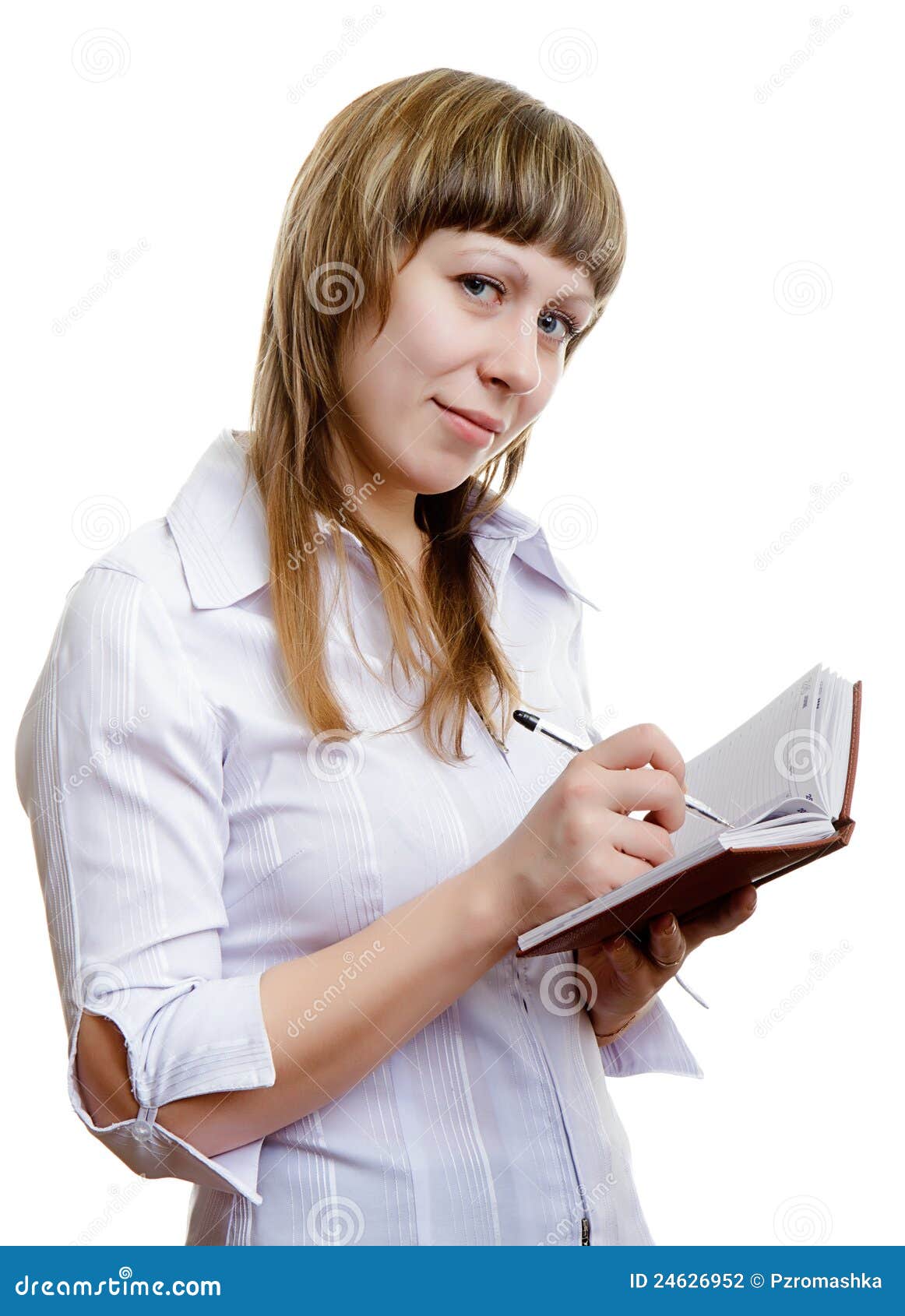 Girl with a notebook stock photo. Image of woman, lovely - 24626952