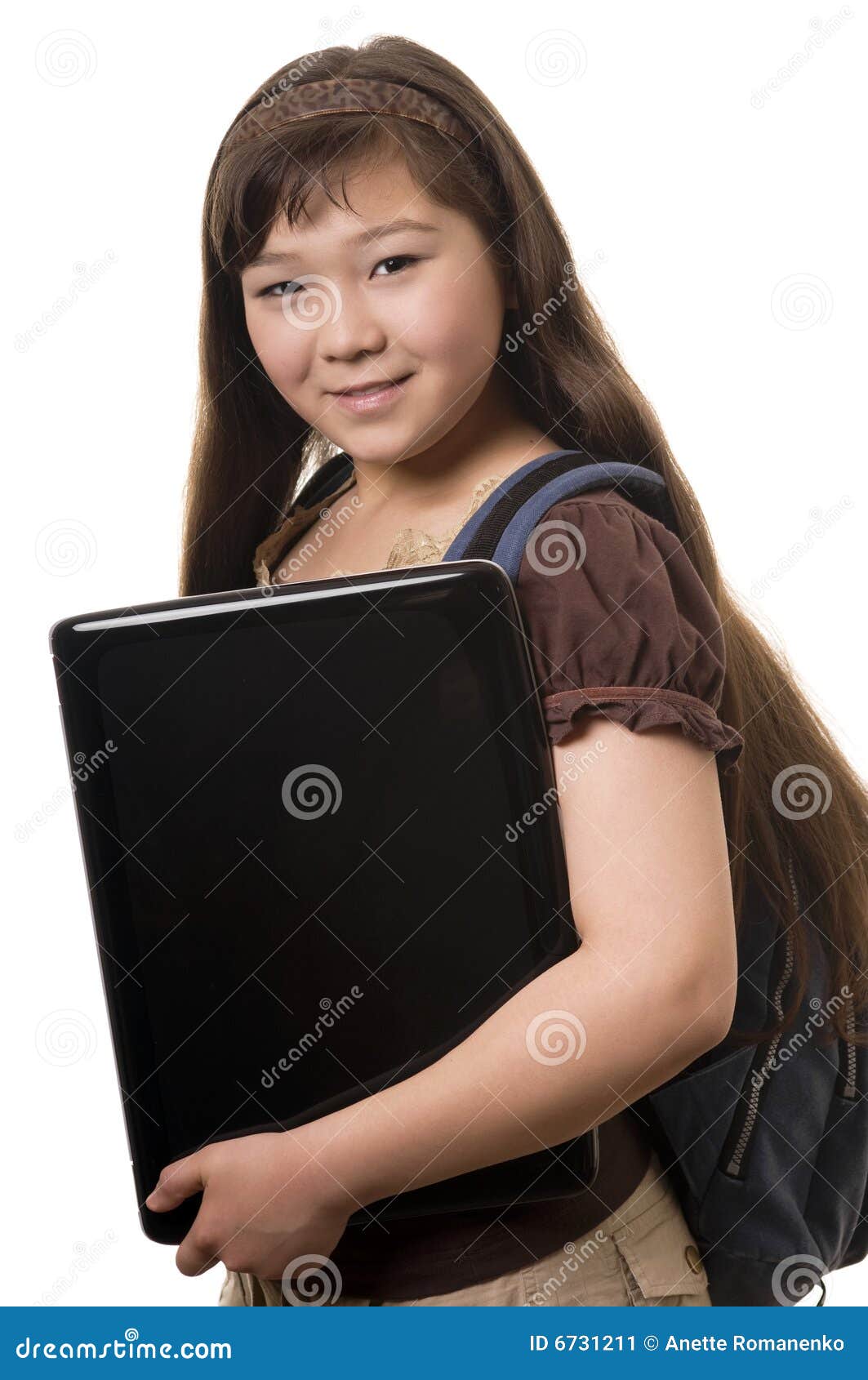Girl with notebook stock image. Image of hair, global - 6731211