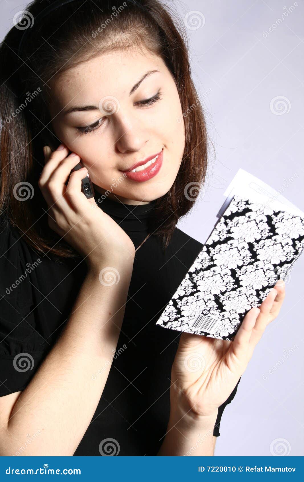 The girl with a notebook. stock photo. Image of caucasian - 7220010