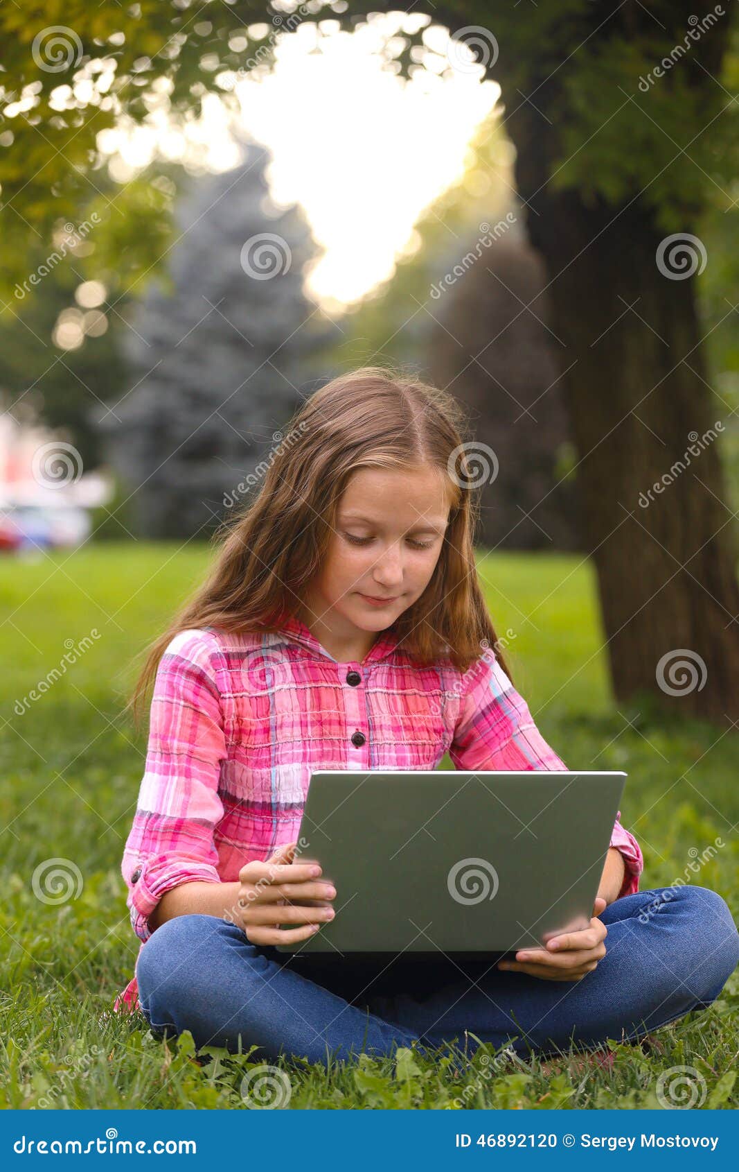 Girl with notebook stock photo. Image of little, person - 46892120