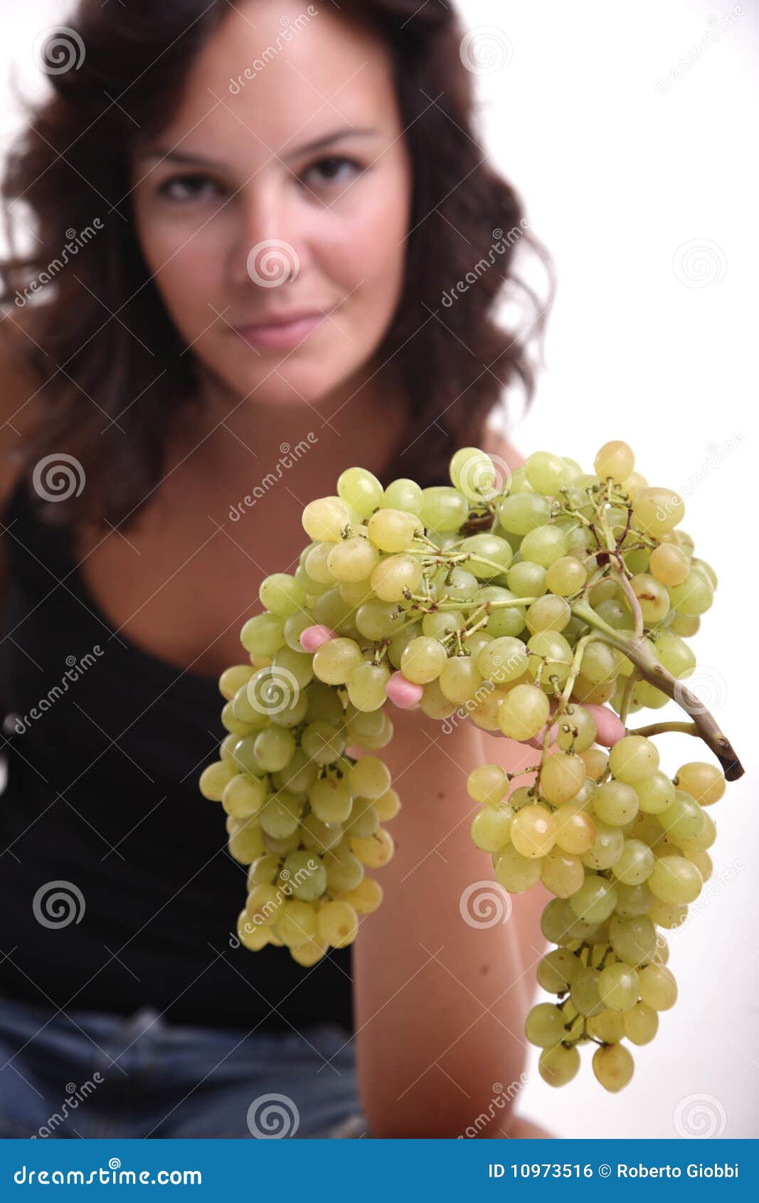 Girl offering grapes stock photo. Image of offer, girl - 10973516