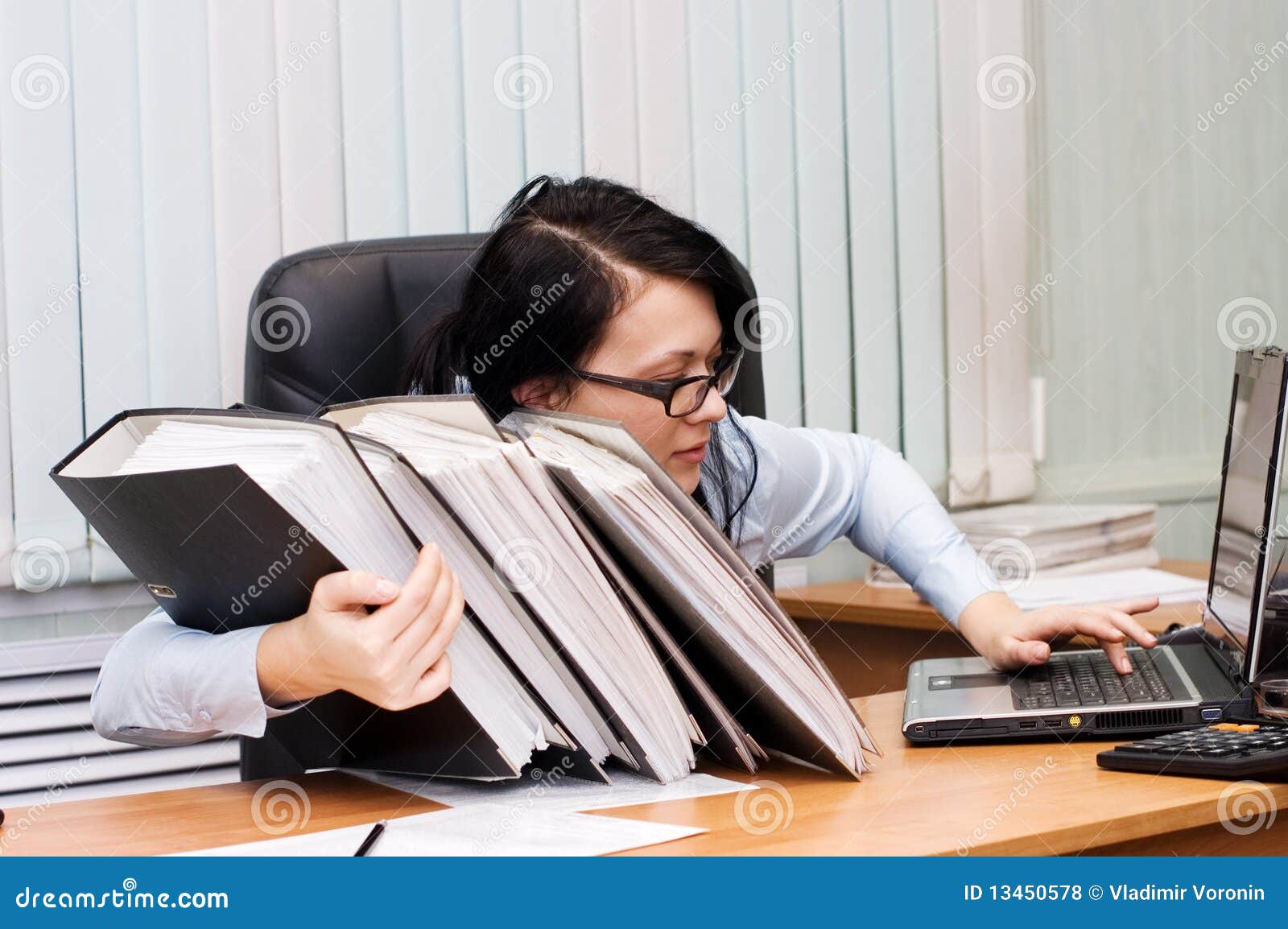 Girl at Office Behind a Table Stock Photo - Image of face, girl: 13450578