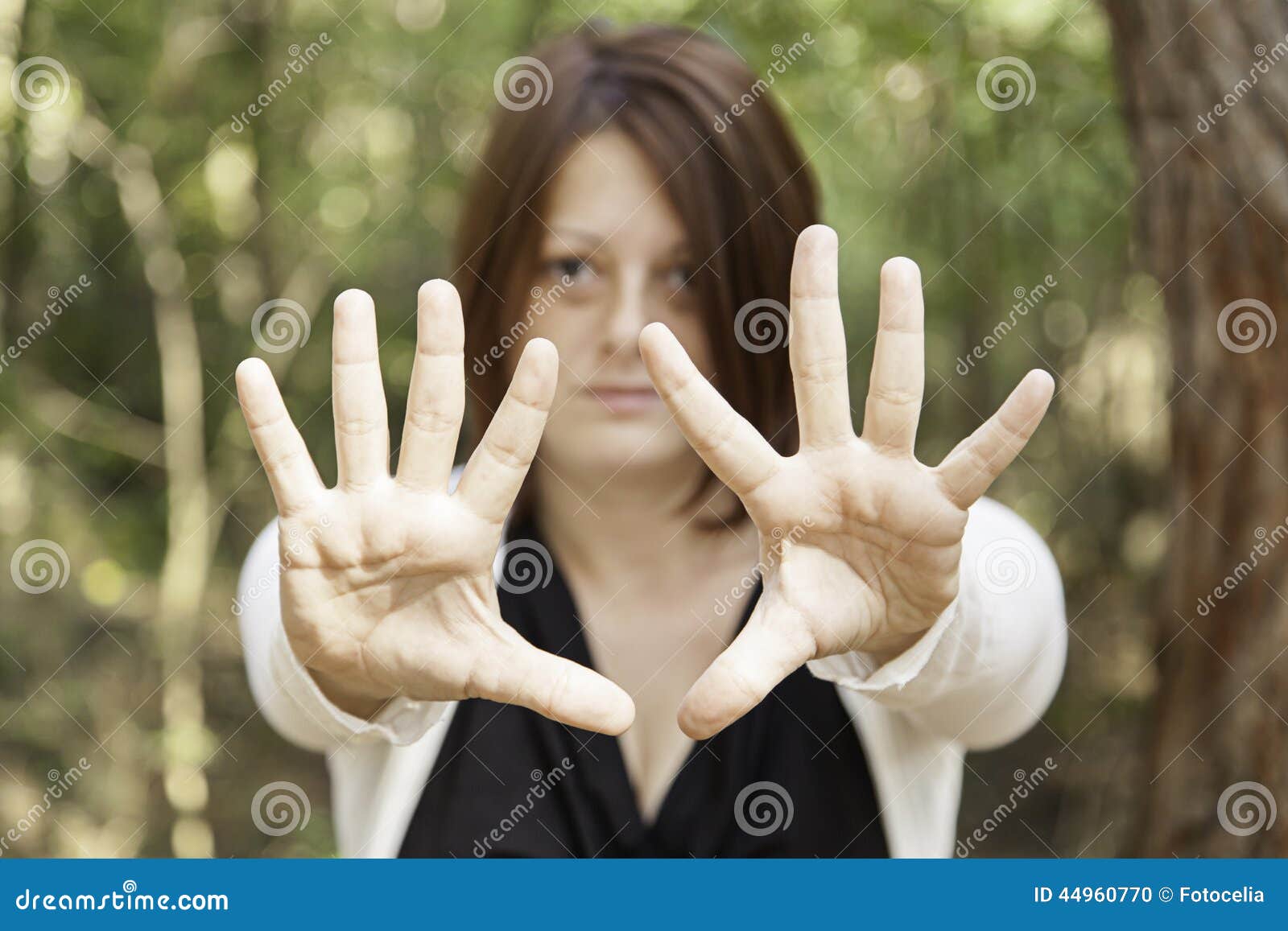 Girl with open hands stock photo. Image of portrait, person - 44960770
