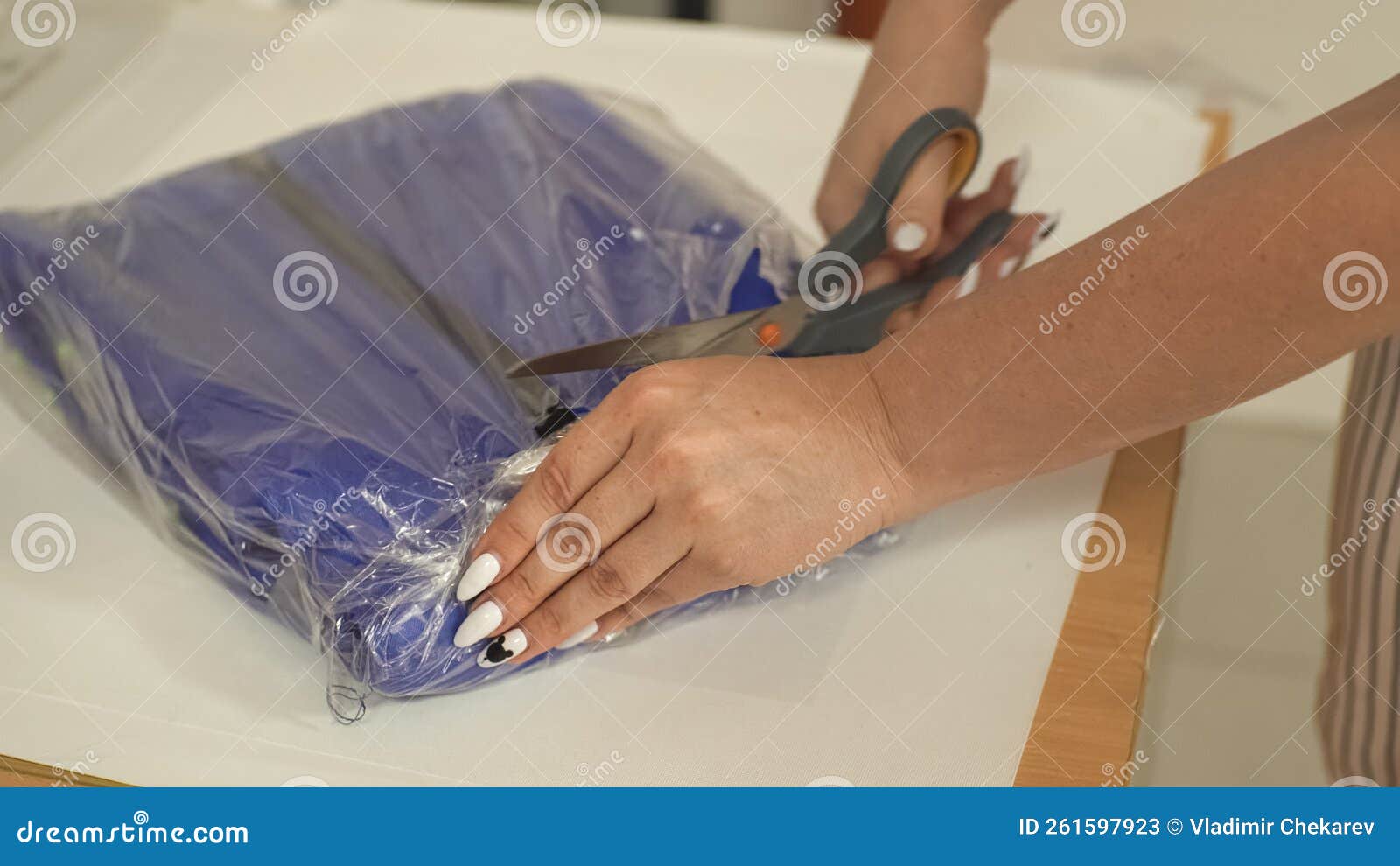 Cut Packaging with Scissors Stock Image - Image of special, safety ...