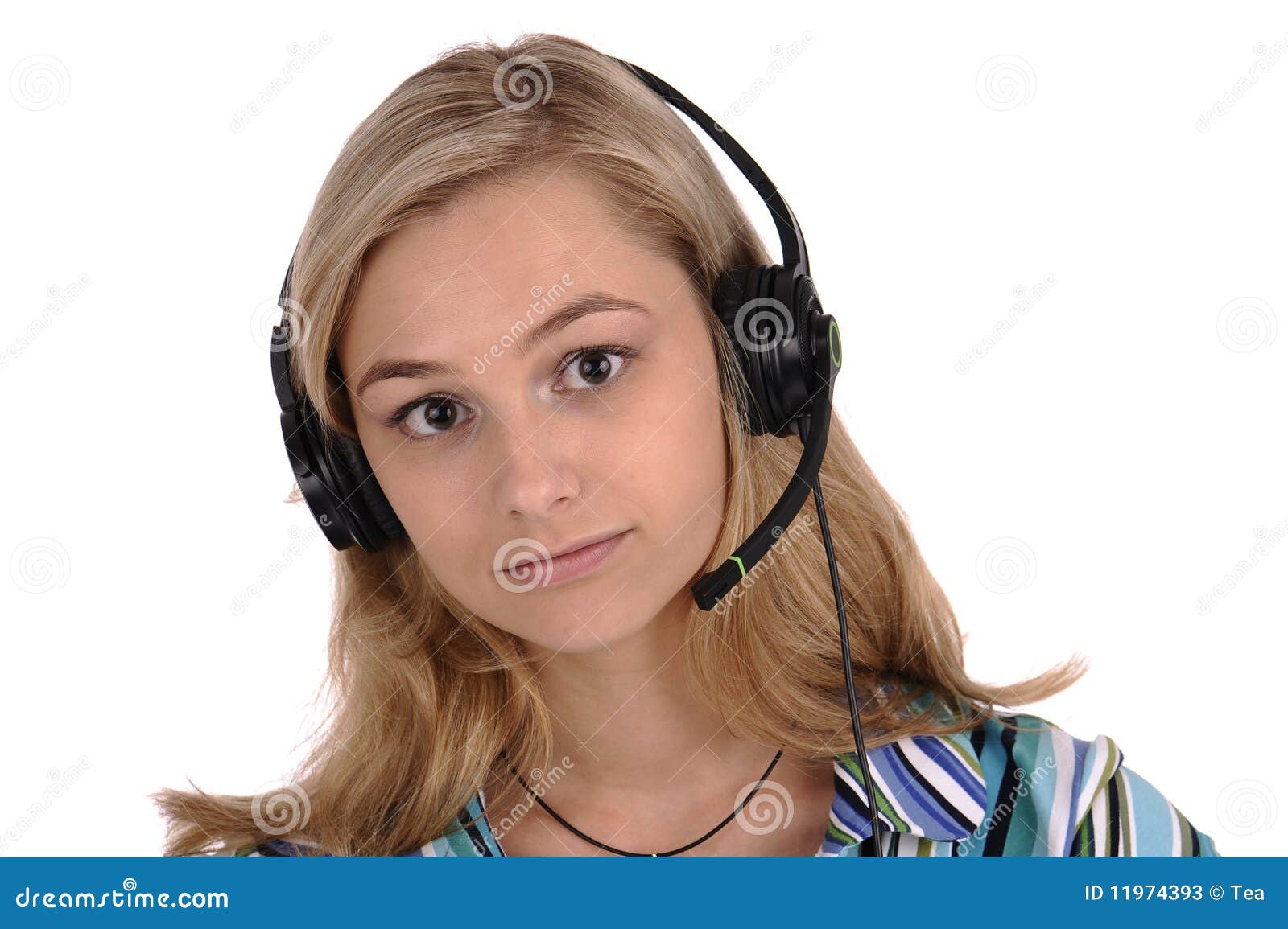 Girl-operator stock image. Image of communications, care - 11974393