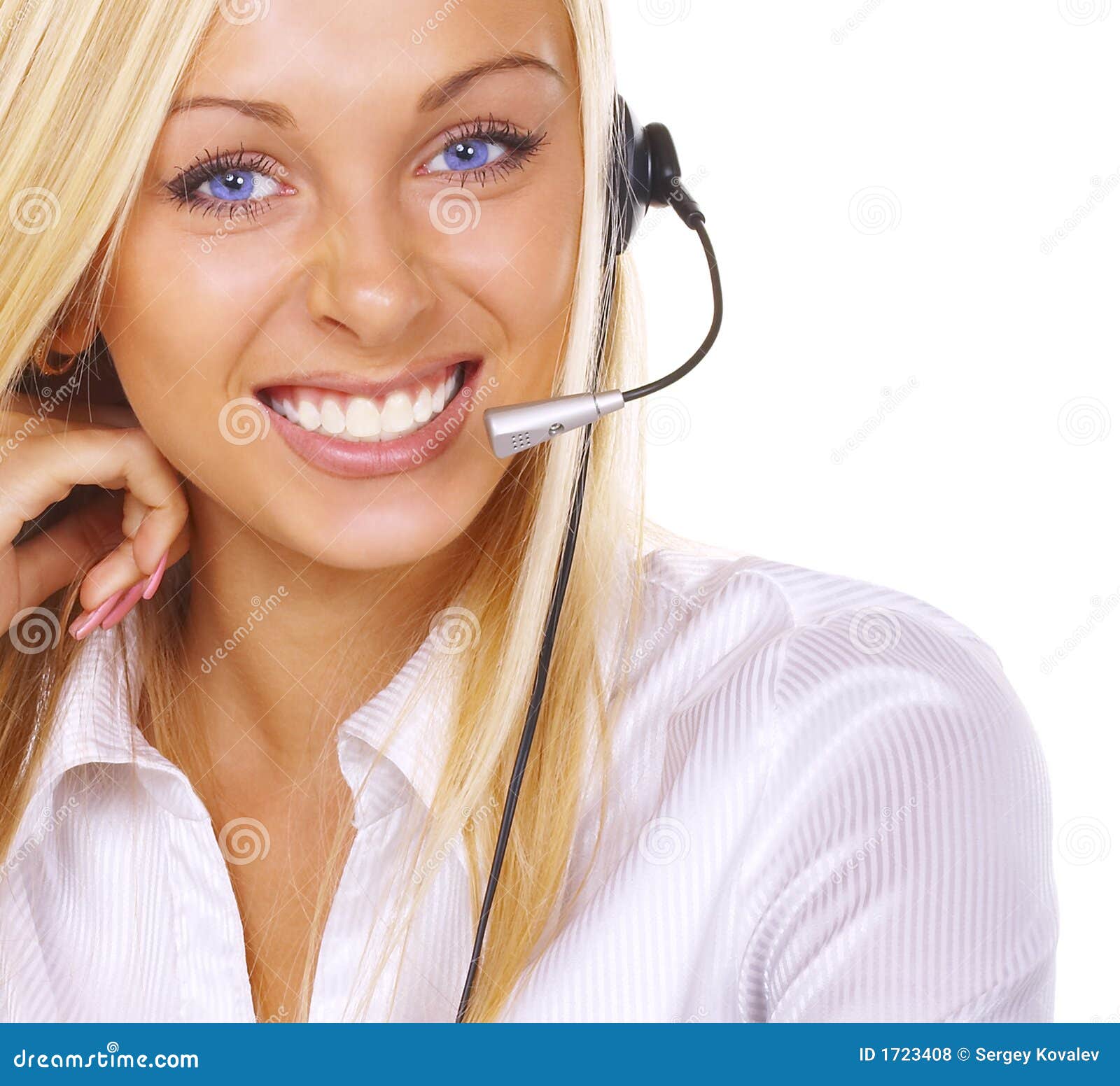 Girl the operator stock photo. Image of sales, salesperson - 1723408