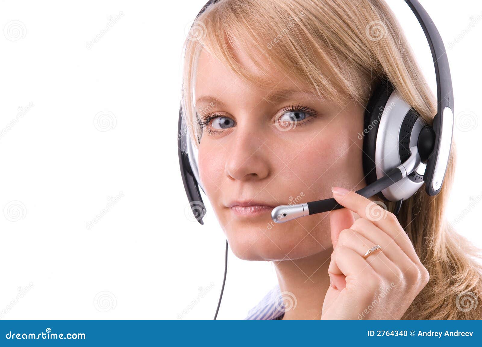 The girl-operator stock photo. Image of voice, face, woman - 2764340